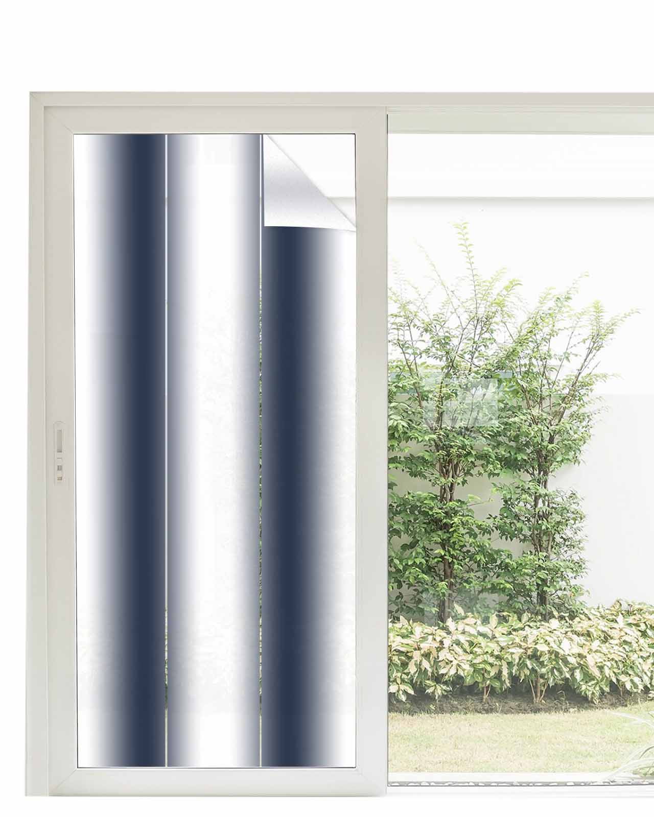 Window Privacy Film Navy Blue Ombre Stained Glass Window Film ...