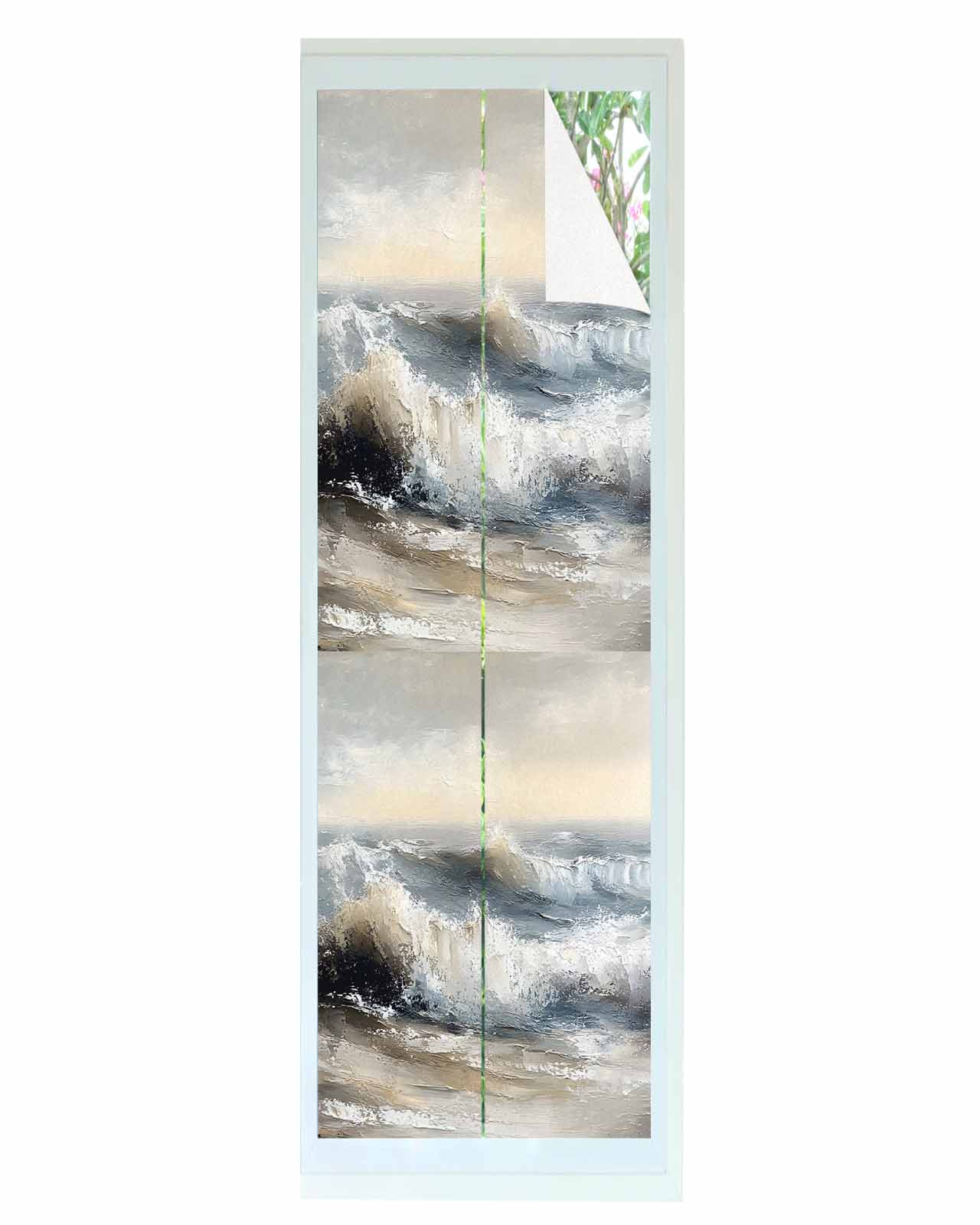 Window Privacy Film Ocean Oil Painting Stained Glass Window Film ...