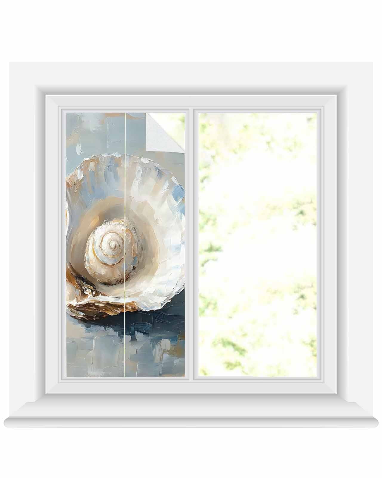 Window Privacy Film Oil Painting Stained Glass Window Film Decorative ...