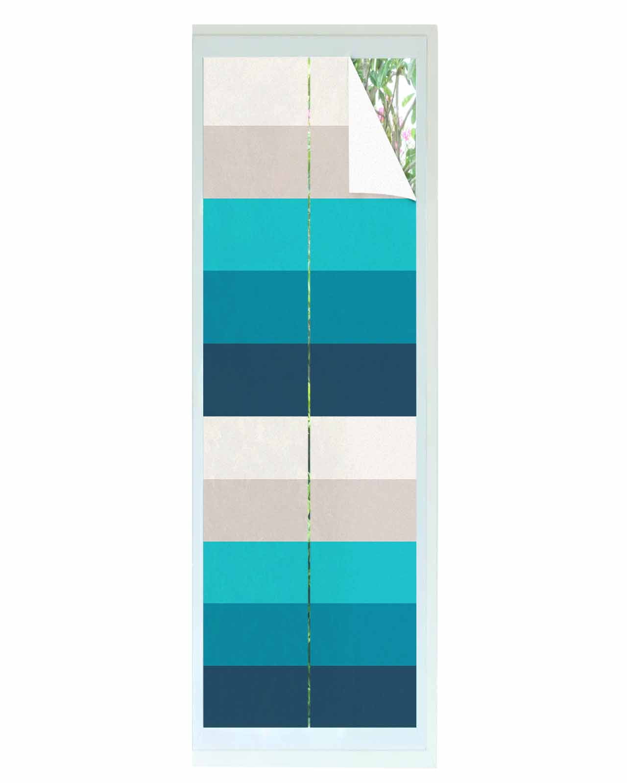 Window Privacy Film, Ombre Black Aqua UV Sun Blocking Window Tint Film ...