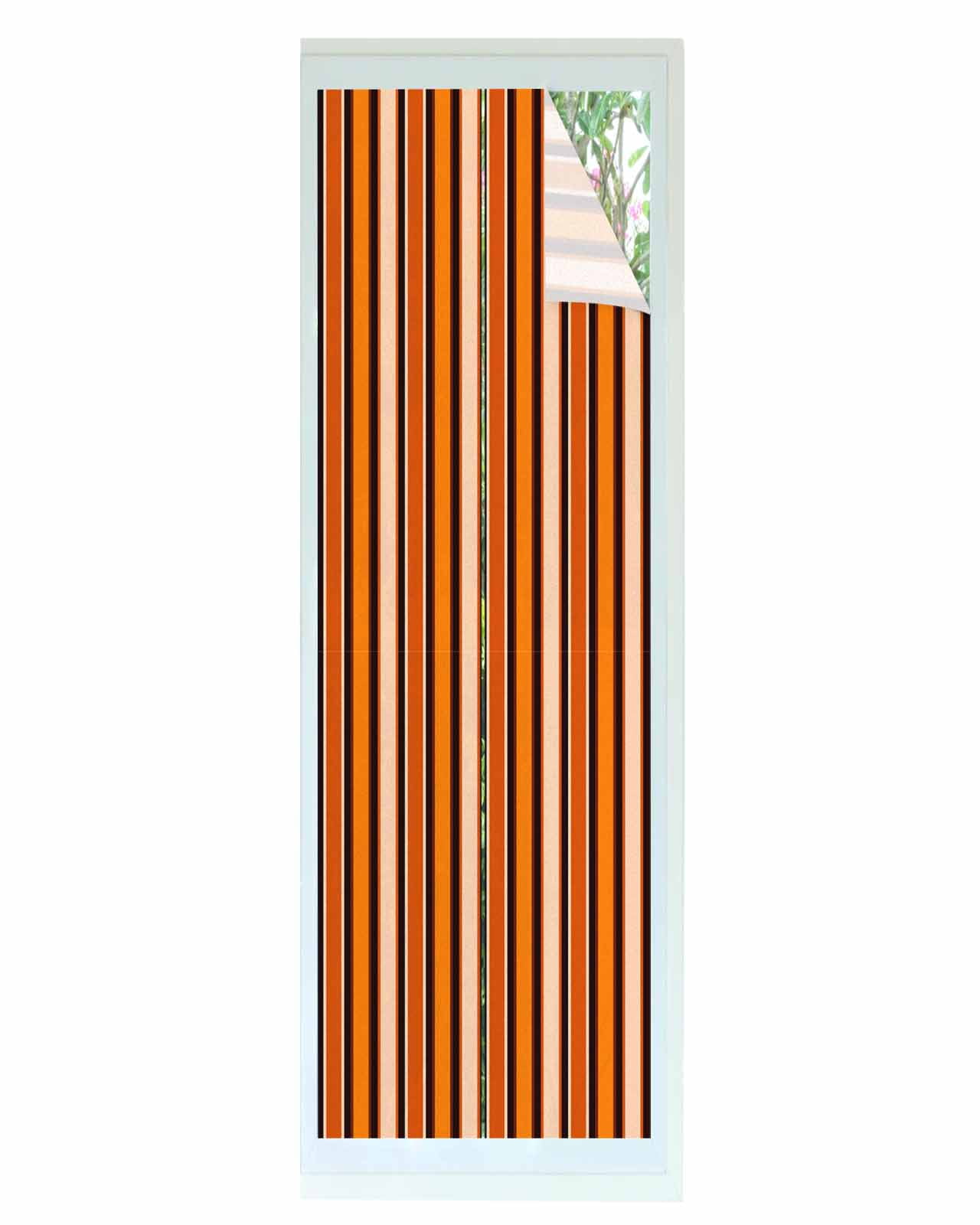 Window Privacy Film Orange Black Strips Stained Glass Window Film ...