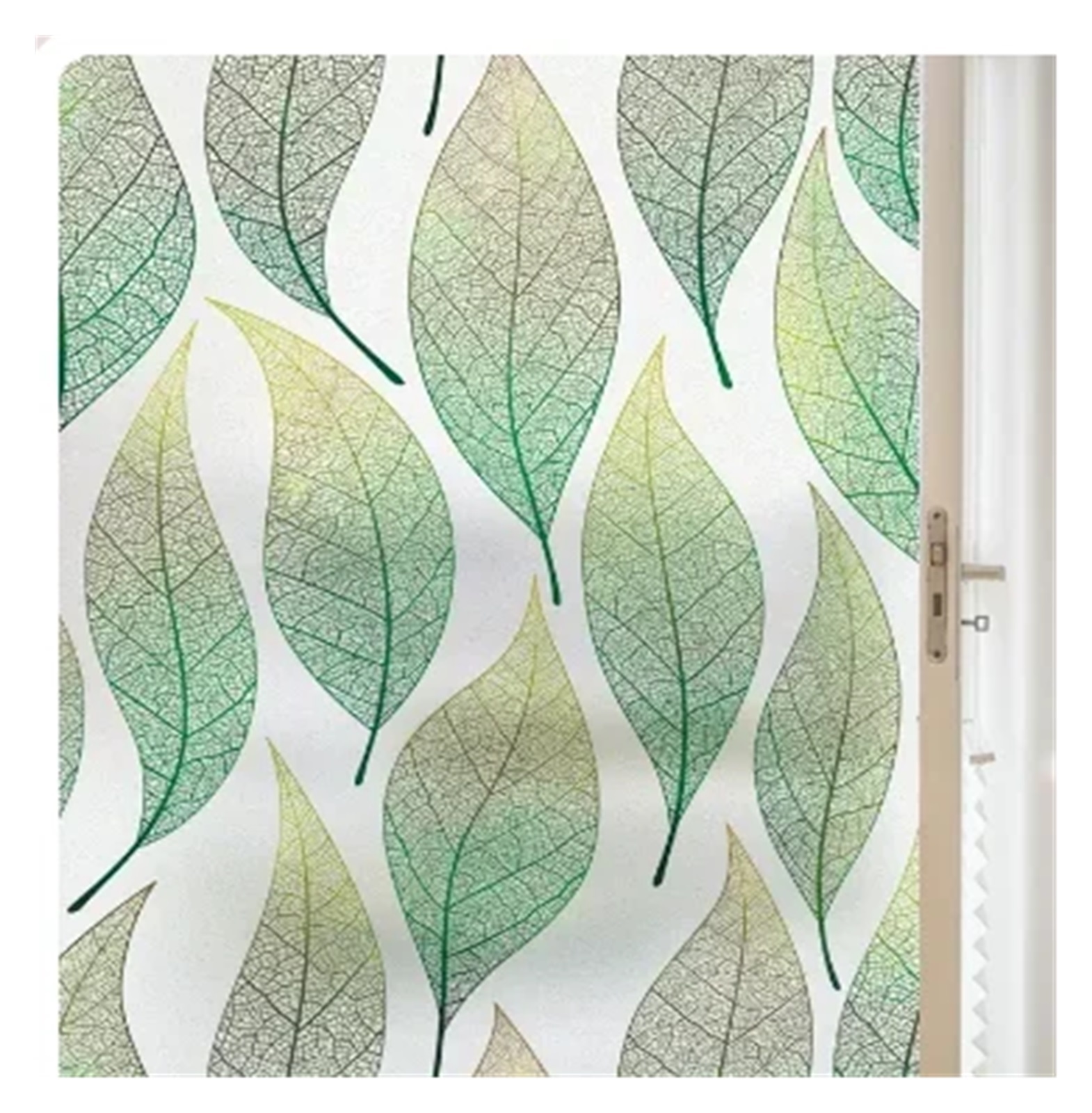 Window Privacy Film Photo Of Plant Leaves Electrostatic Frosted Glass ...