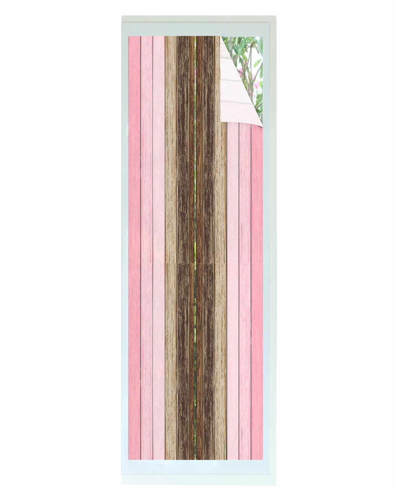 Window Privacy Film, Pink Brown Stripes UV Sun Blocking Window Tint ...