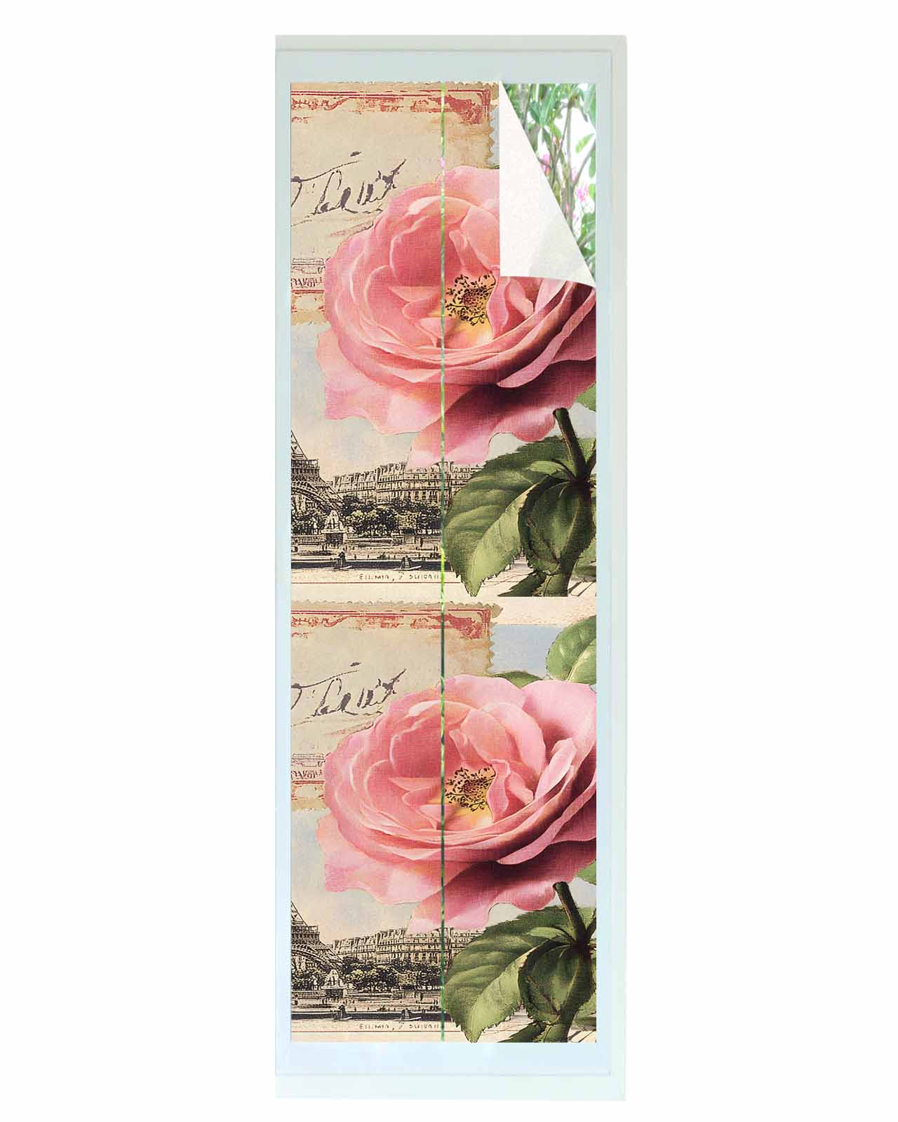 Window Privacy Film Pink Spring Floral Stained Glass Window Film ...