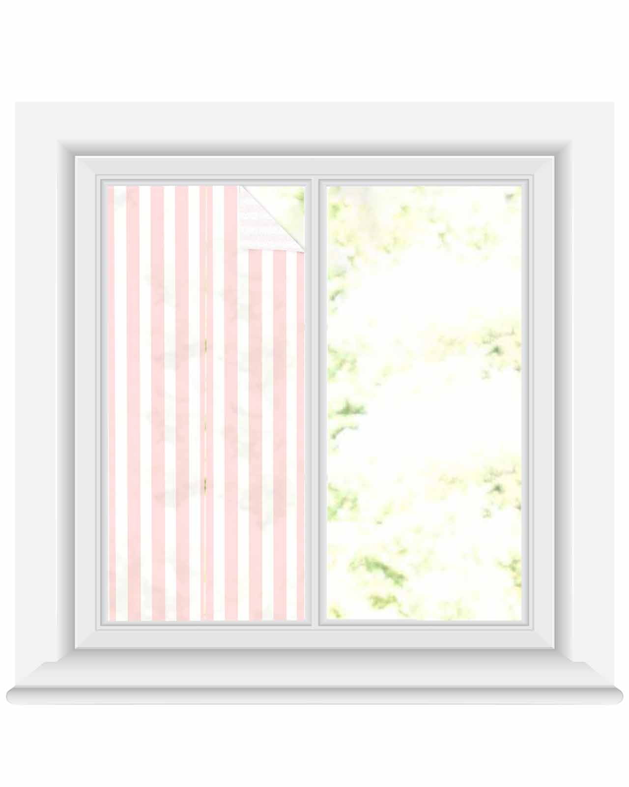 Window Privacy Film, Pink Stripes UV Sun Blocking Window Tint Film Heat ...
