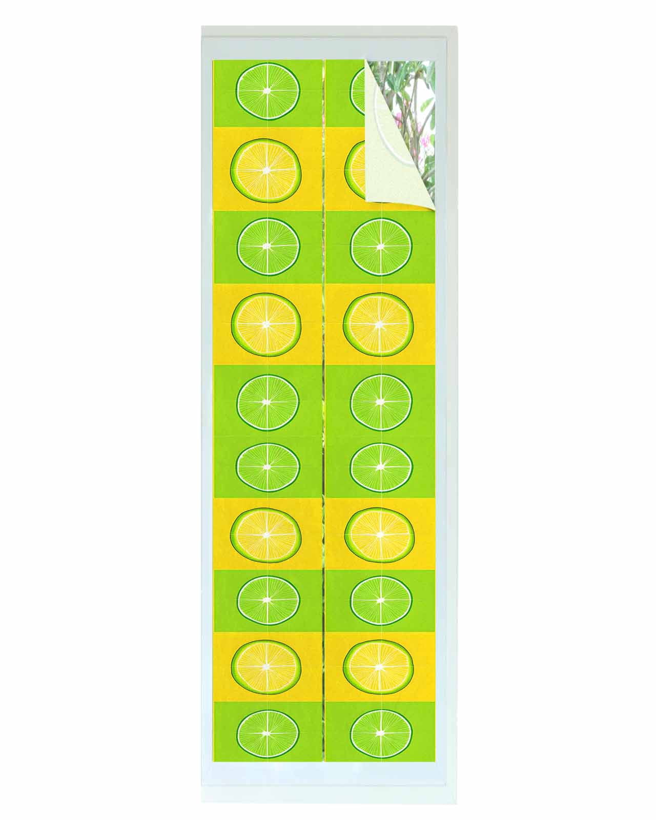 Window Privacy Film Plaid Summer Lemon Stained Glass Window Film ...