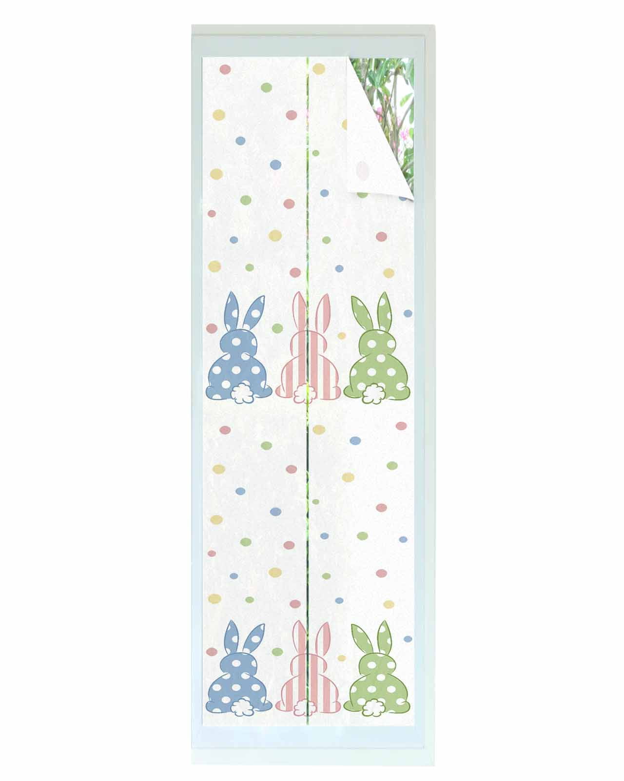 Window Privacy Film Polka Dot Bunny Stained Glass Window Film ...