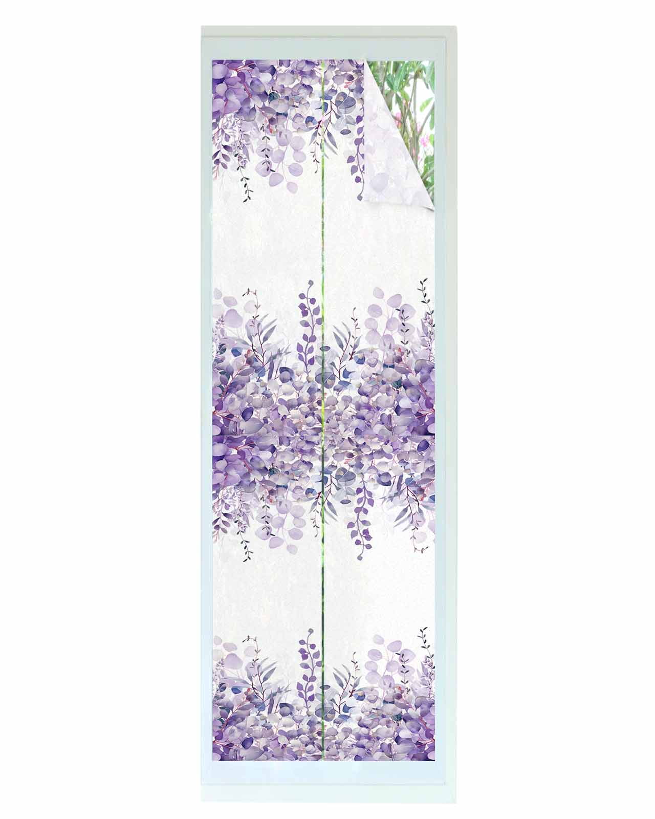 Window Privacy Film, Purple Eucalyptus UV Sun Blocking Window Tint Film ...