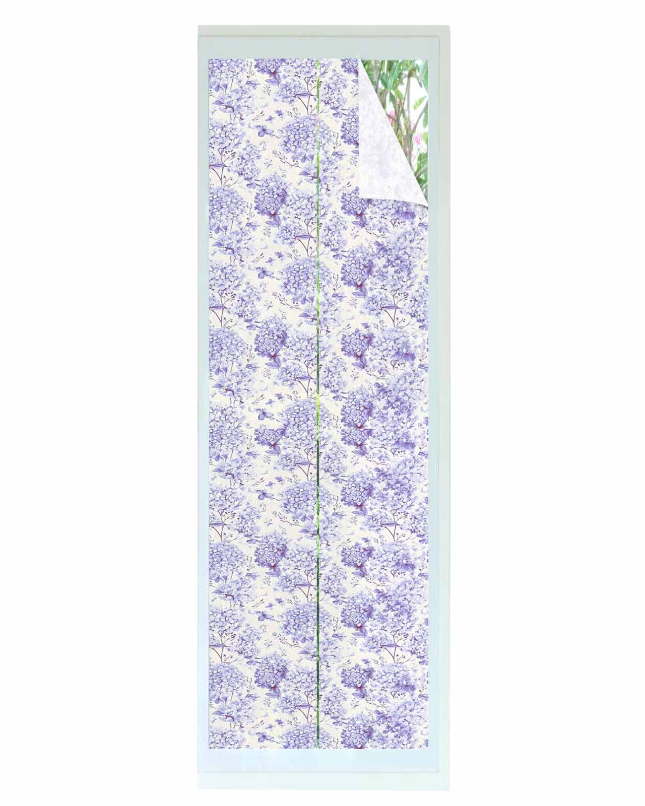 Window Privacy Film Purple Floral Stained Glass Window Film Decorative ...