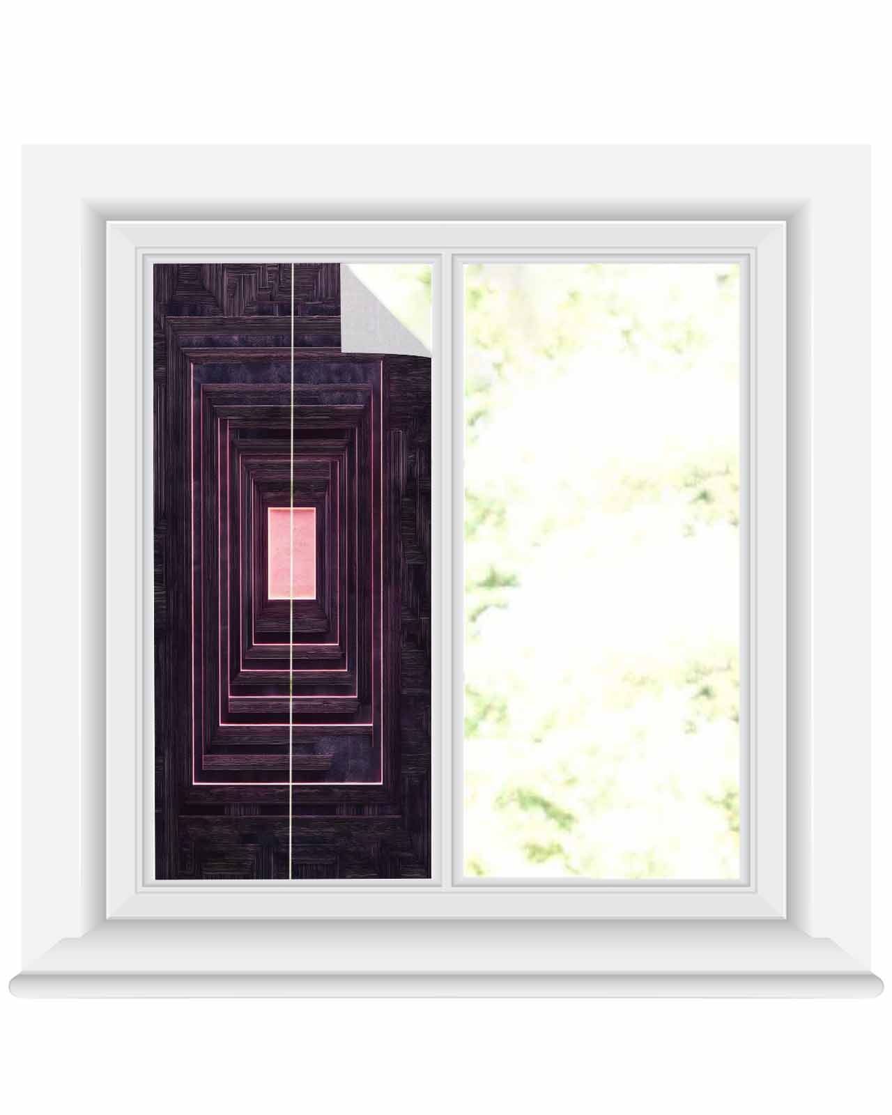 Window Privacy Film Purple Geometric Stained Glass Window Film ...