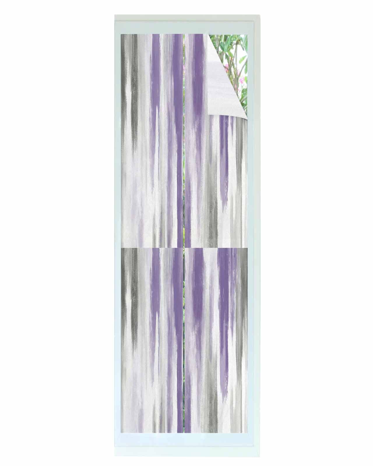 Window Privacy Film Purple Gray Stained Glass Window Film Decorative ...
