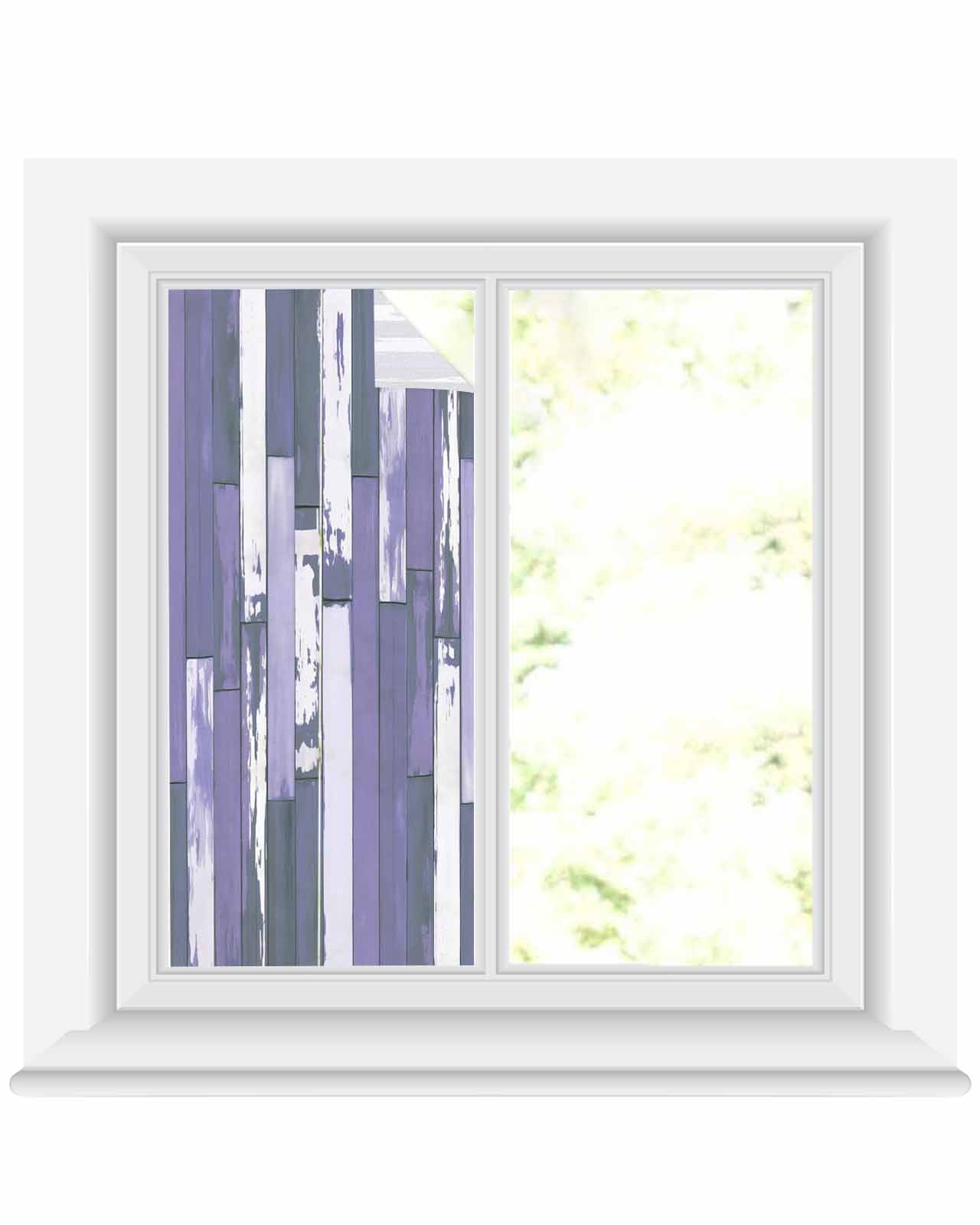 Window Privacy Film Purple Gray Stained Glass Window Film Decorative ...