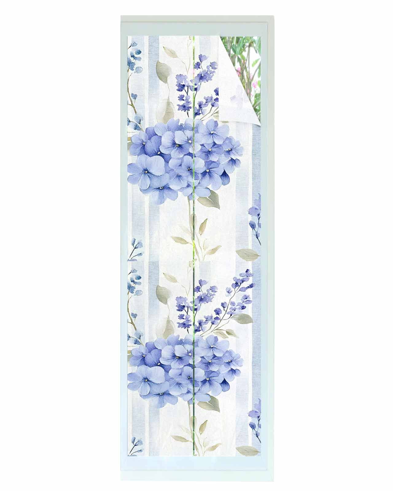 Window Privacy Film Purple Hydrangea Stained Glass Window Film ...