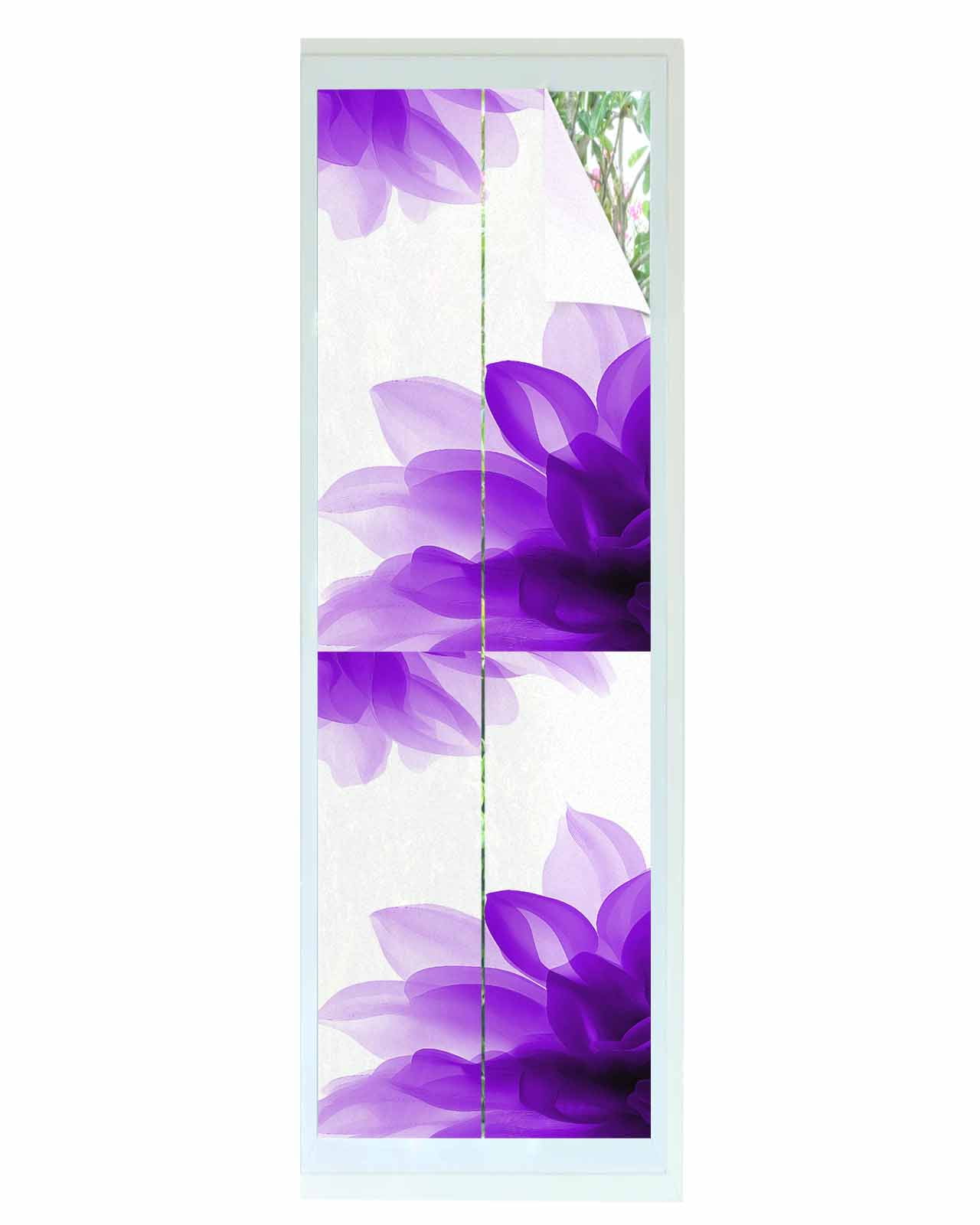 Window Privacy Film Purple Stained Glass Window Film Decorative Sun ...