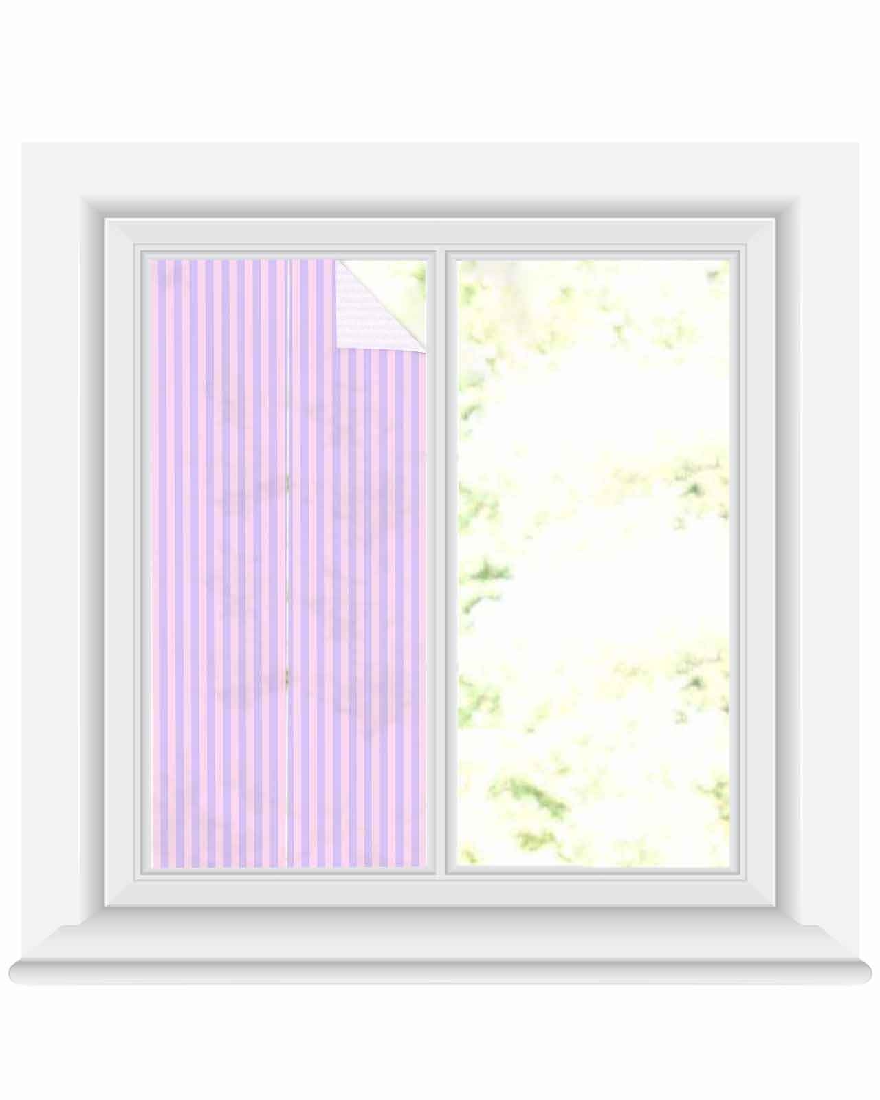 Window Privacy Film Purple Stained Glass Window Film Decorative Sun ...