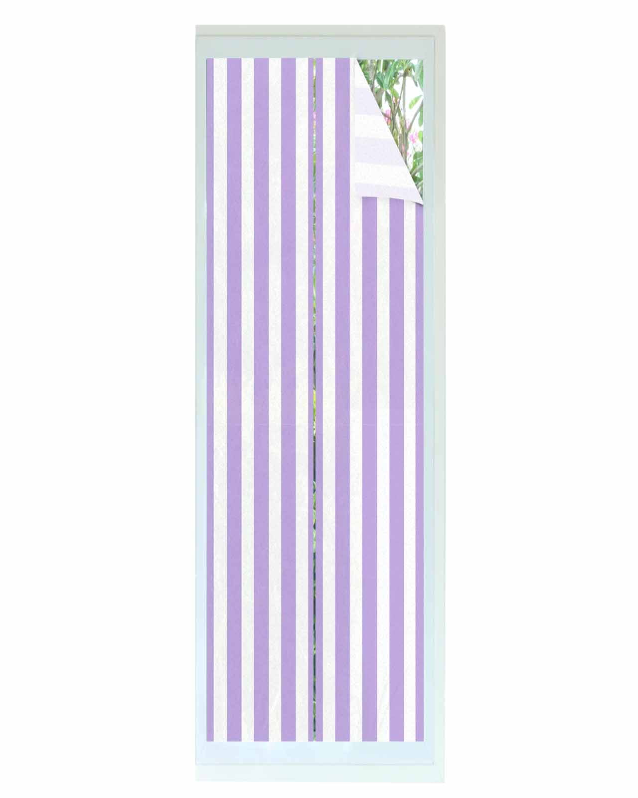 Window Privacy Film, Purple Stripes UV Sun Blocking Window Tint Film ...