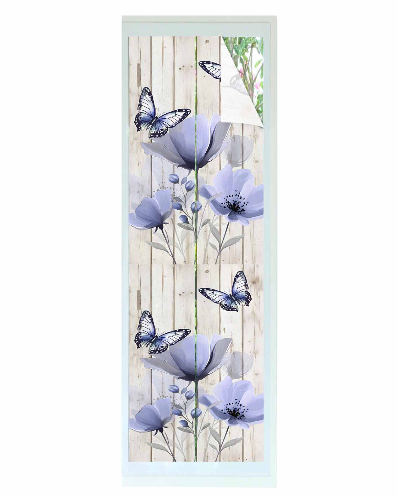 Window Privacy Film Purple Tulip Stained Glass Window Film Decorative ...