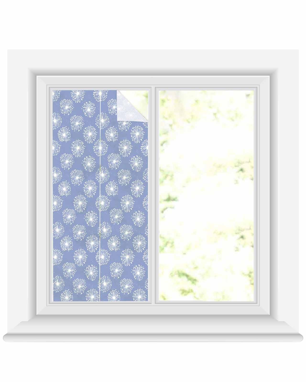 Window Privacy Film Purple White Dandelion Stained Glass Window Film ...