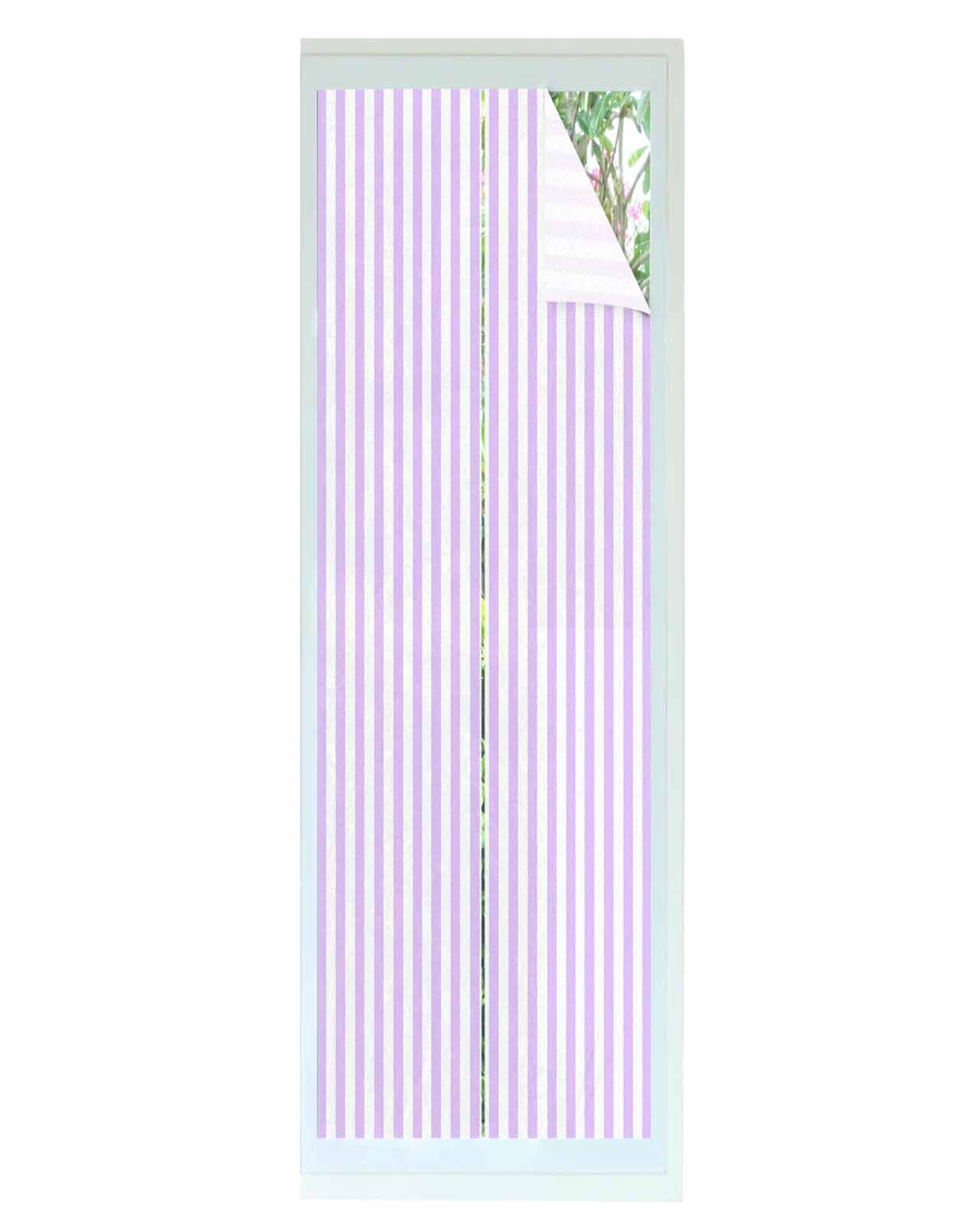 Window Privacy Film Purple White Stripe Stained Glass Window Film ...