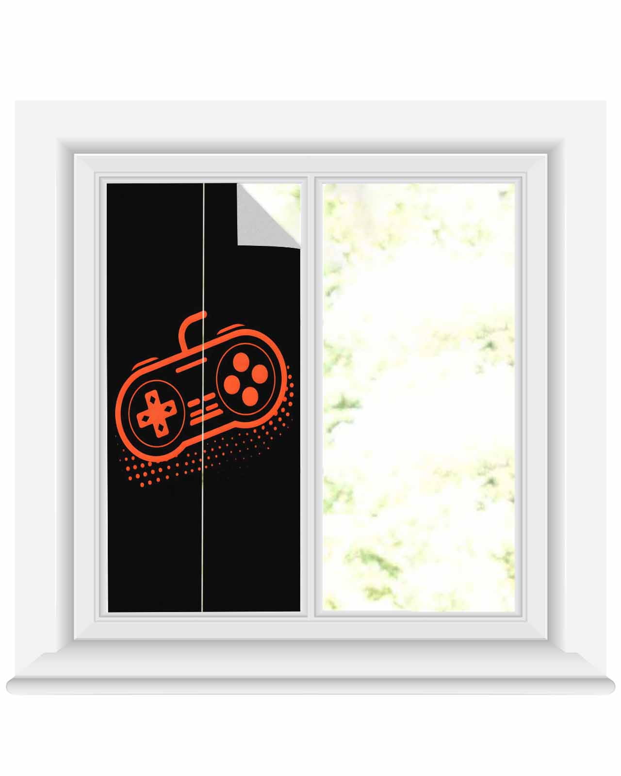 Window Privacy Film Red Game Console Stained Glass Window Film ...