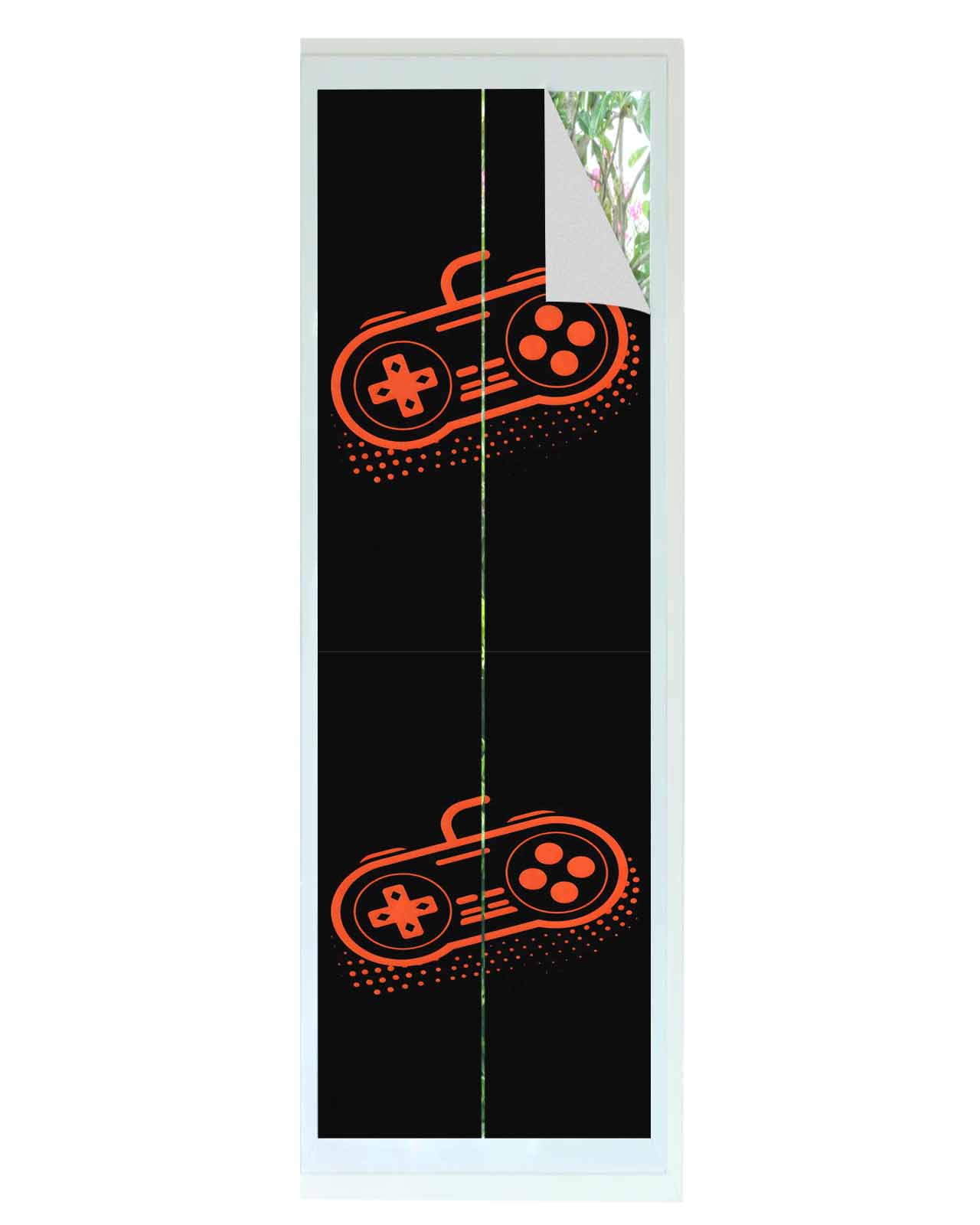 Window Privacy Film Red Game Console Stained Glass Window Film ...