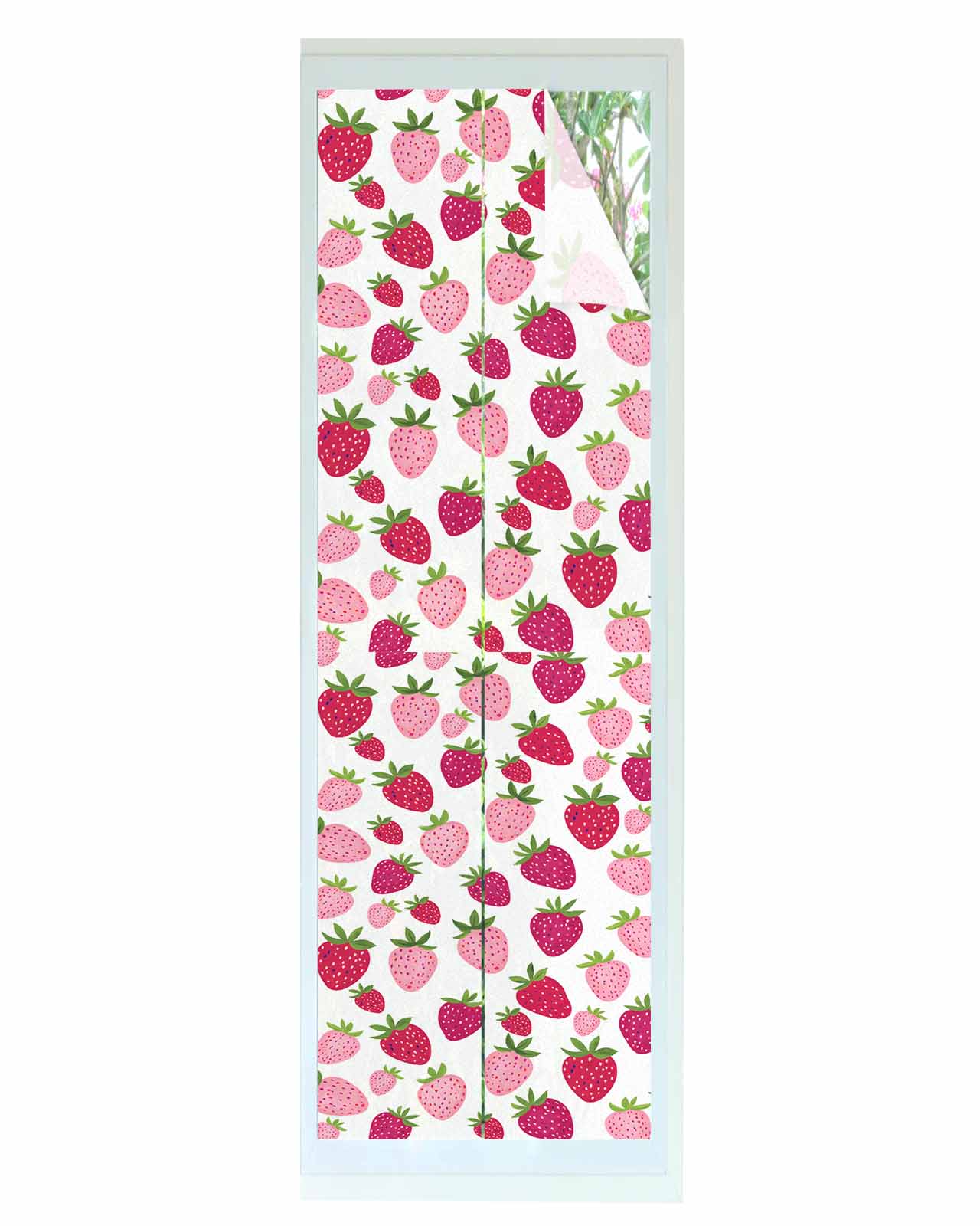 Window Privacy Film Red Pink Strawberry Stained Glass Window Film ...