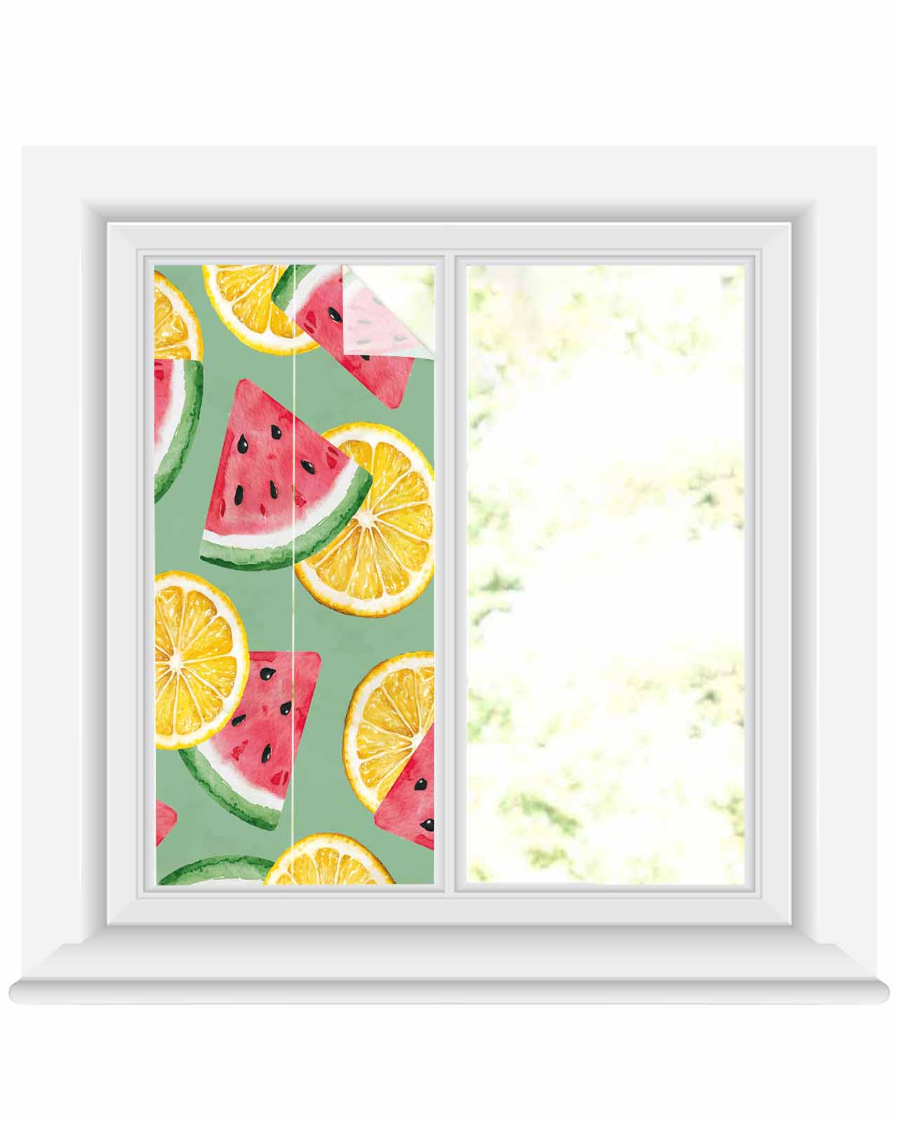 Window Privacy Film Red Watermelon Stained Glass Window Film Decorative ...