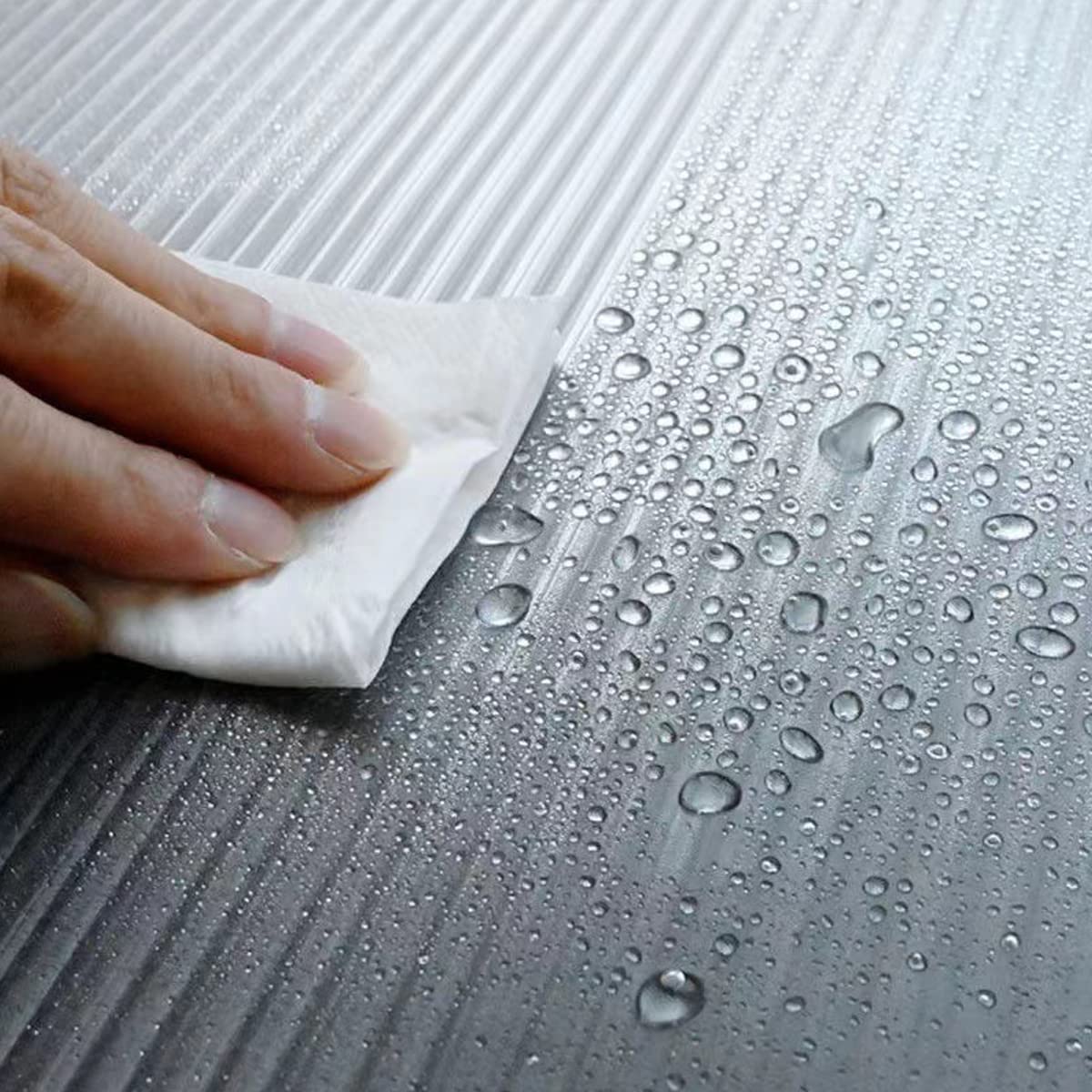 Window Privacy Film,Reeded Glass Window Film,Non AdhesiveTranslucent ...