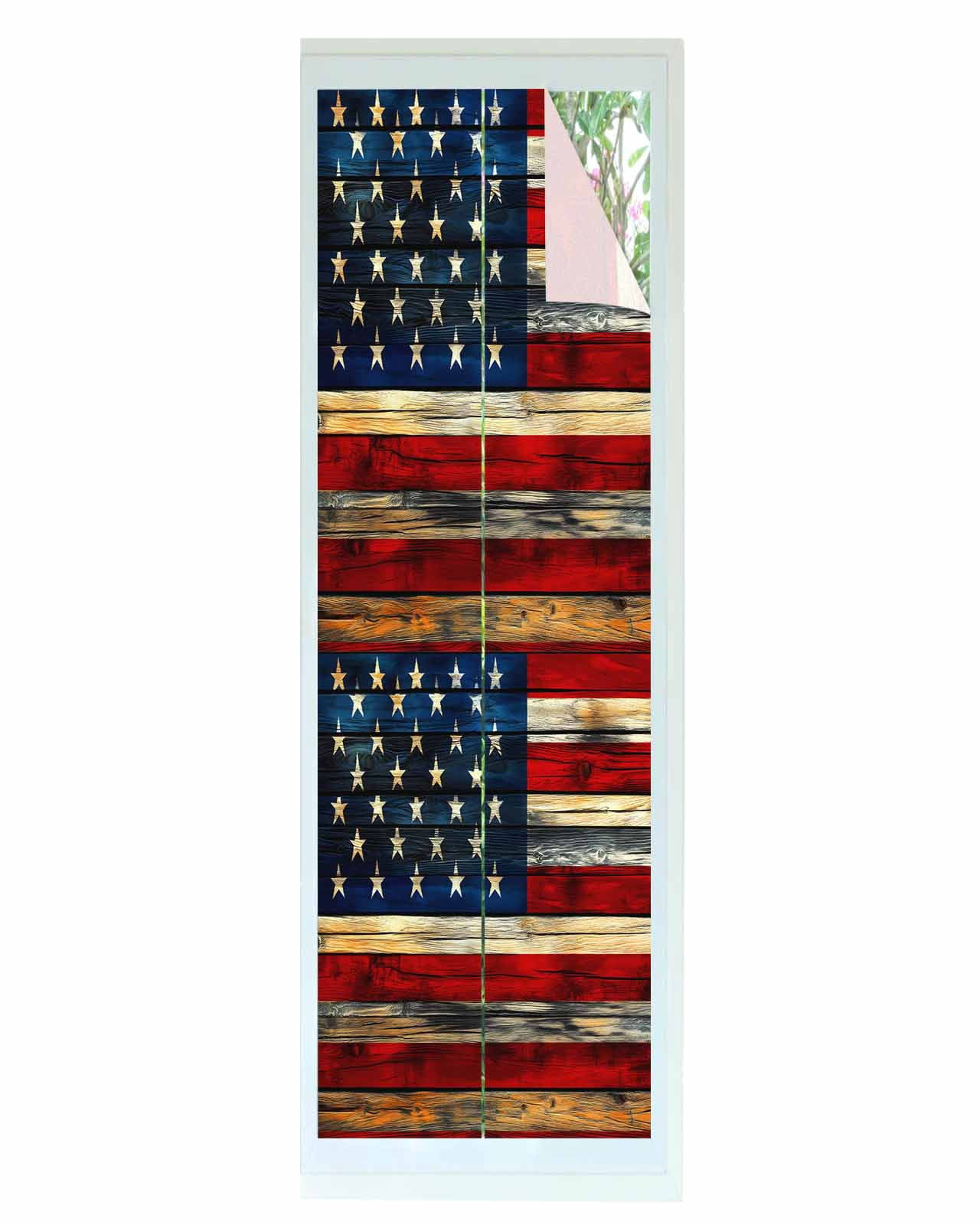 Window Privacy Film Retro American Flag Stained Glass Window Film ...