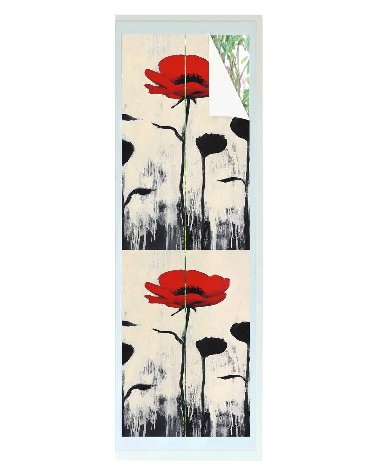 Window Privacy Film Retro Flowers Stained Glass Window Film Decorative ...