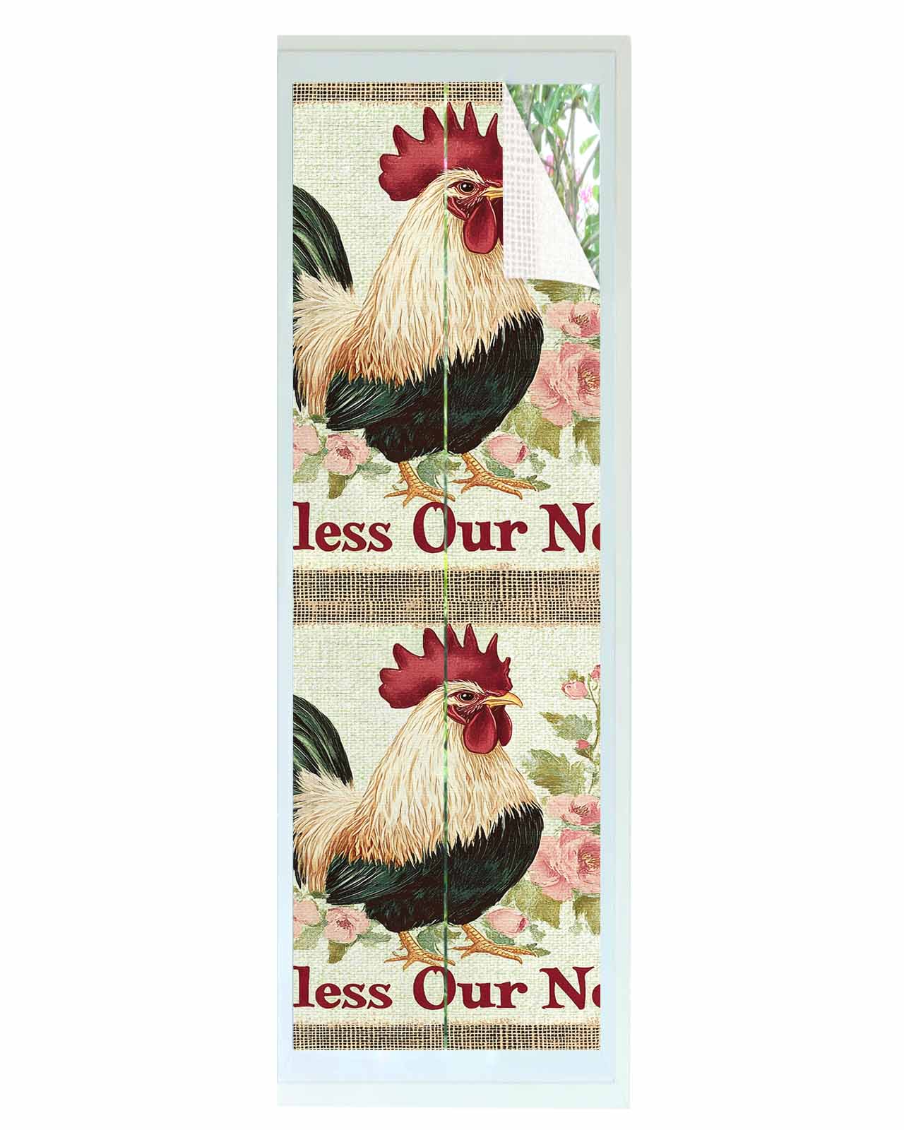 Window Privacy Film Retro Rooster Stained Glass Window Film Decorative ...
