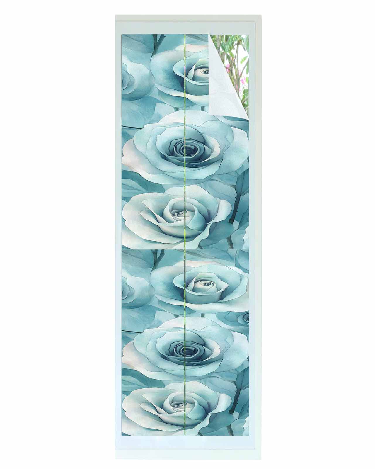Window Privacy Film Rose Flower Stained Glass Window Film Decorative ...