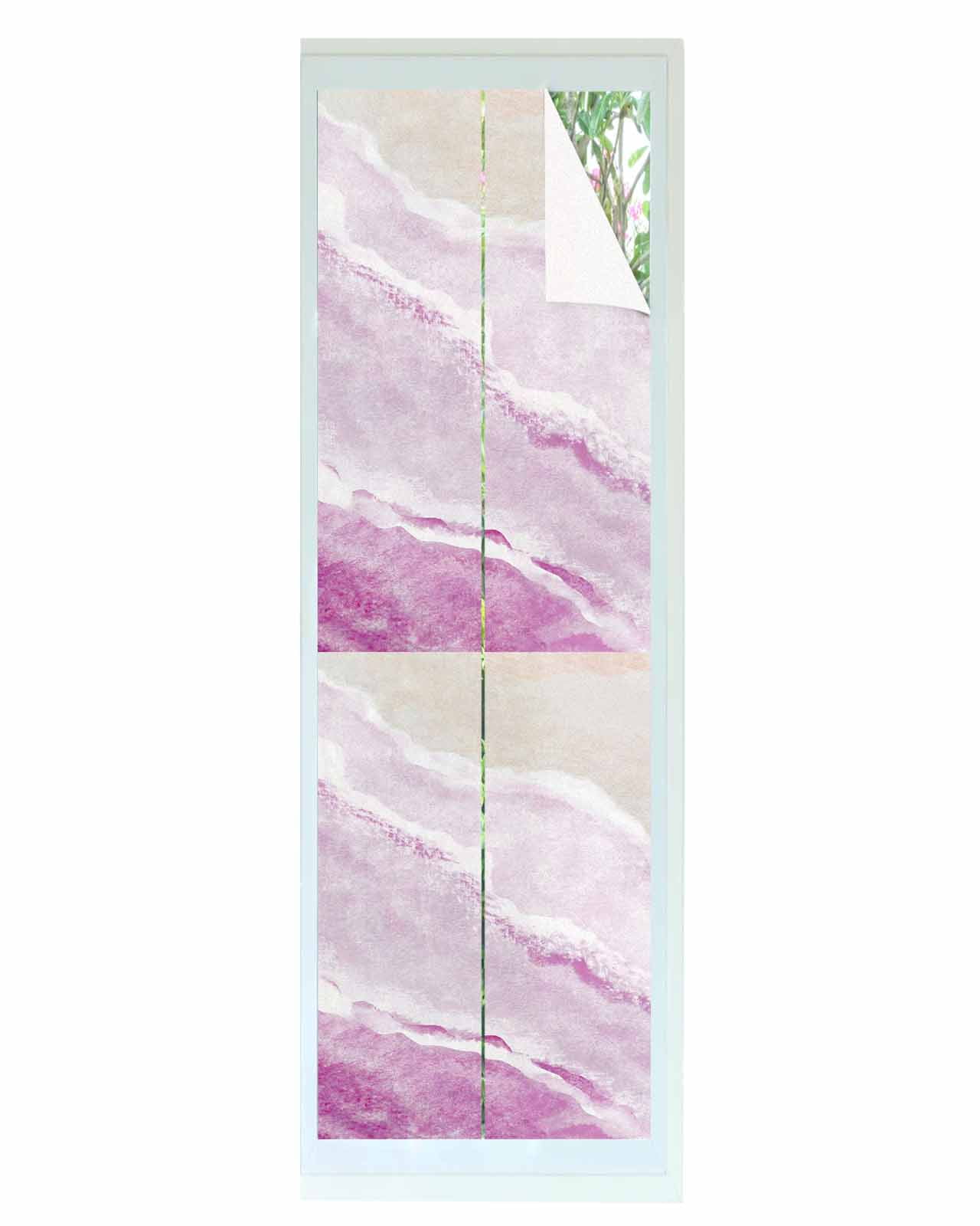 Window Privacy Film, Rose Red Coastal Ombre Sun Blocking Window Tint ...
