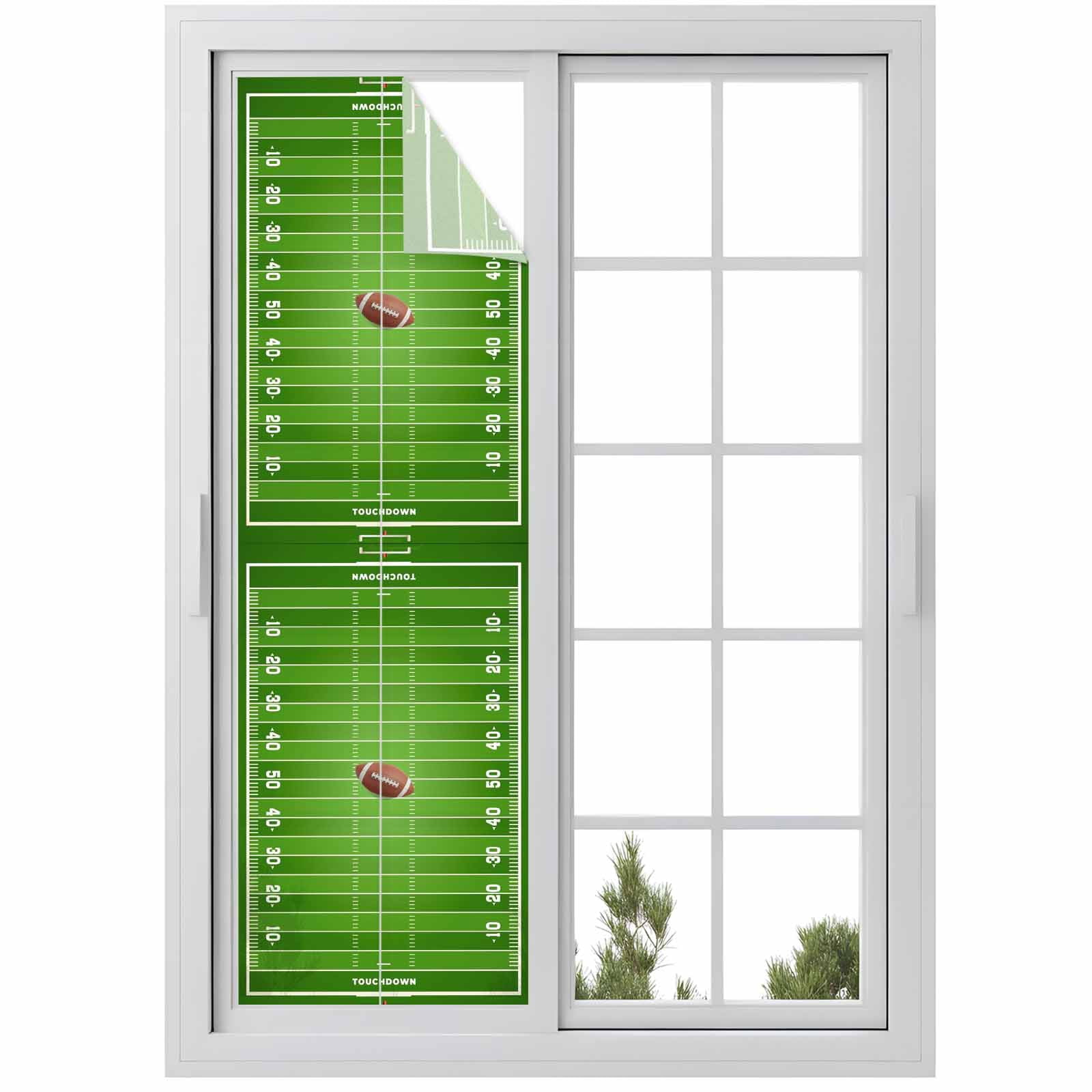 Window Privacy Film Rugby Sport Stained Glass Window Film Decorative ...