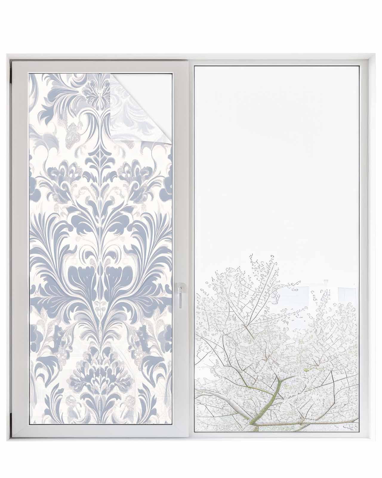 Window Privacy Film Rustic Baroque Stained Glass Window Film Decorative ...