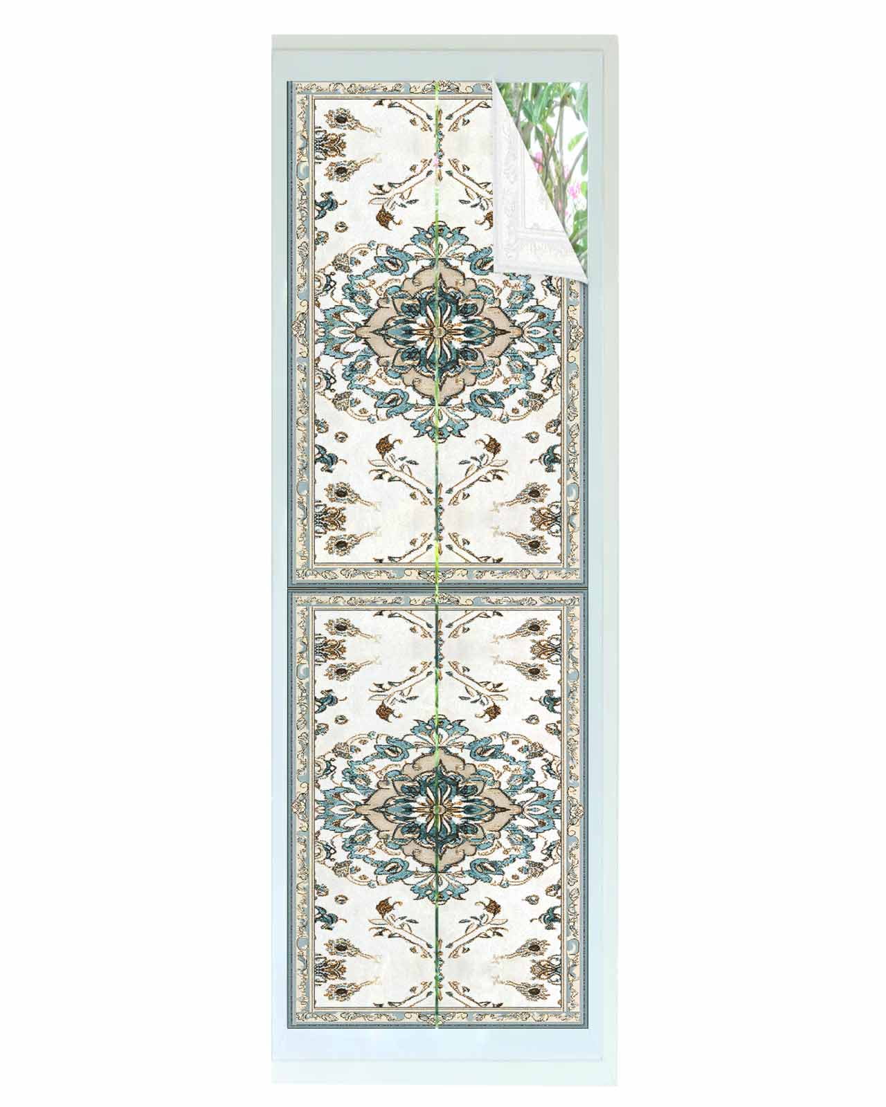 Window Privacy Film Rustic Boho Stained Glass Window Film Decorative ...