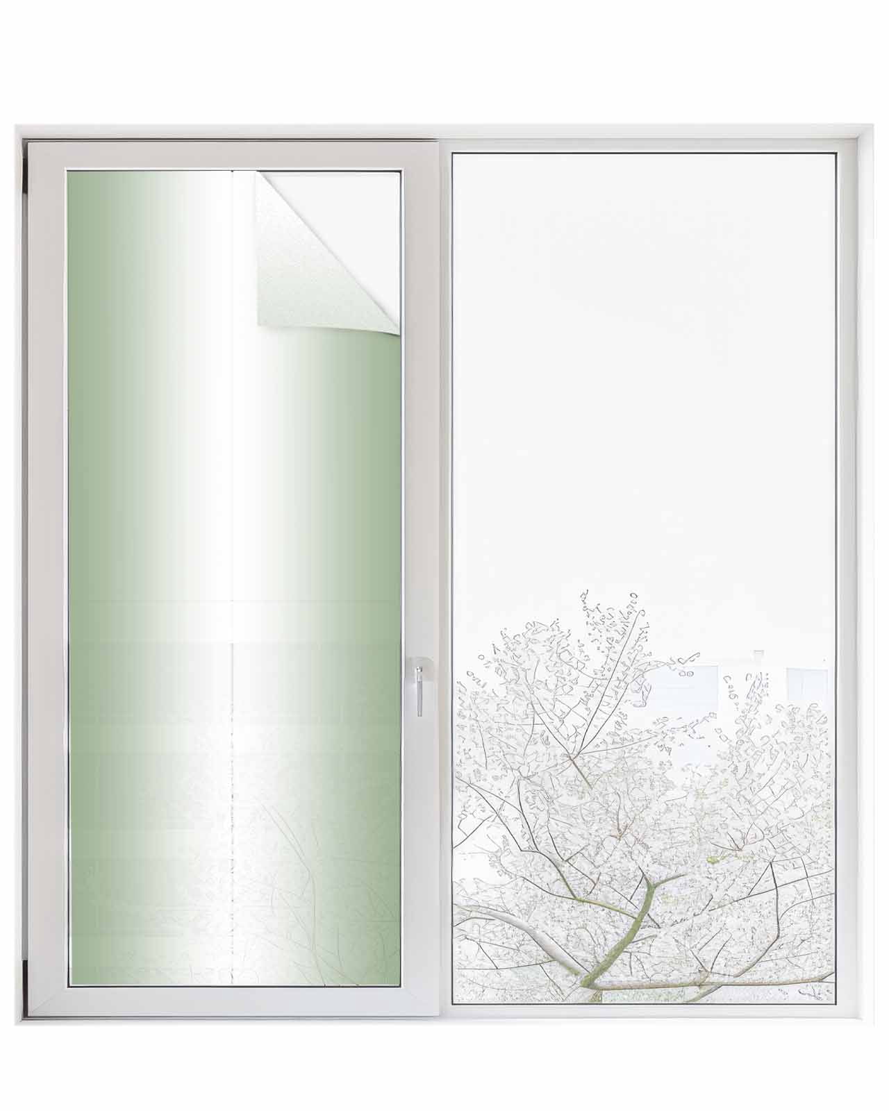Window Privacy Film, Sage Green White Ombre Sun Blocking Window Tint ...