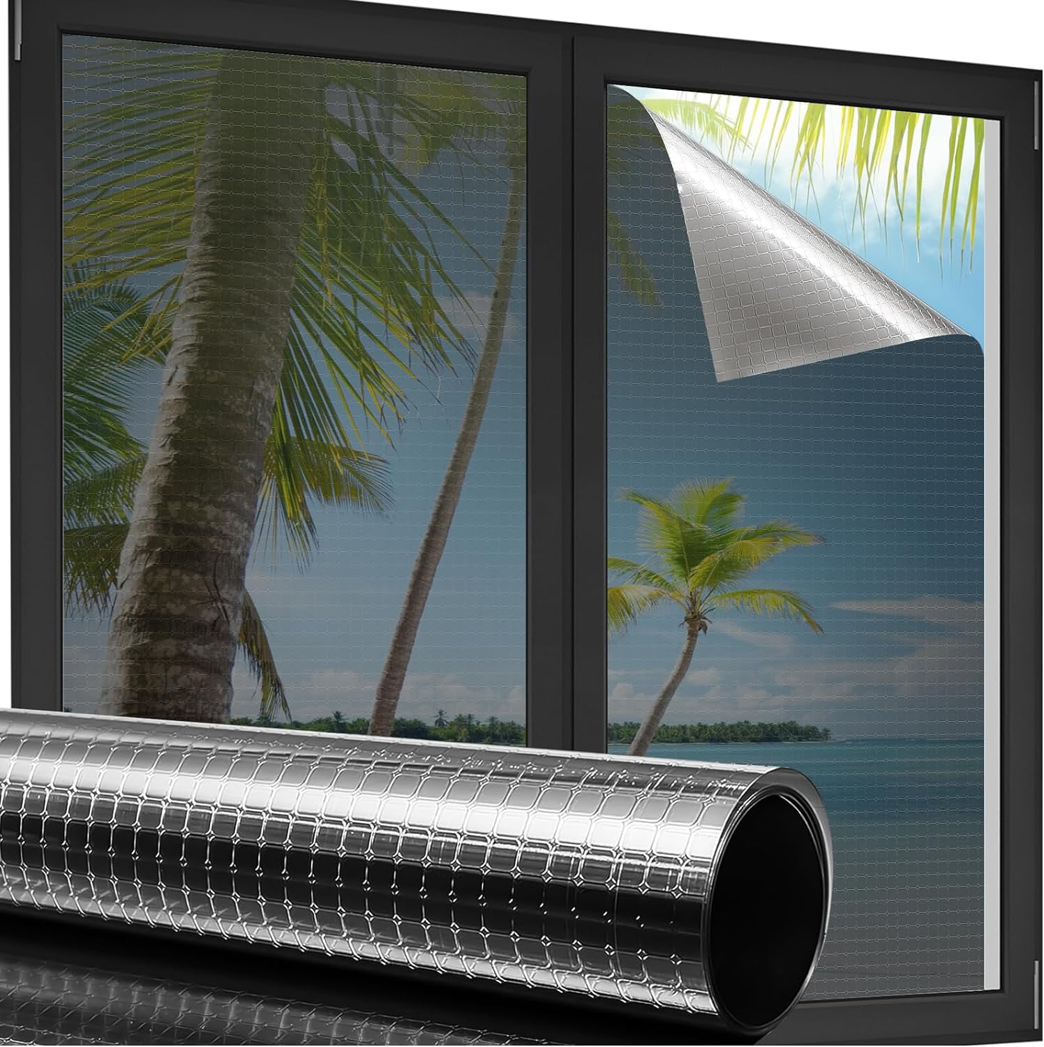 Window Privacy Film, See Out Not in Mirror Tint for Home Reflective ...