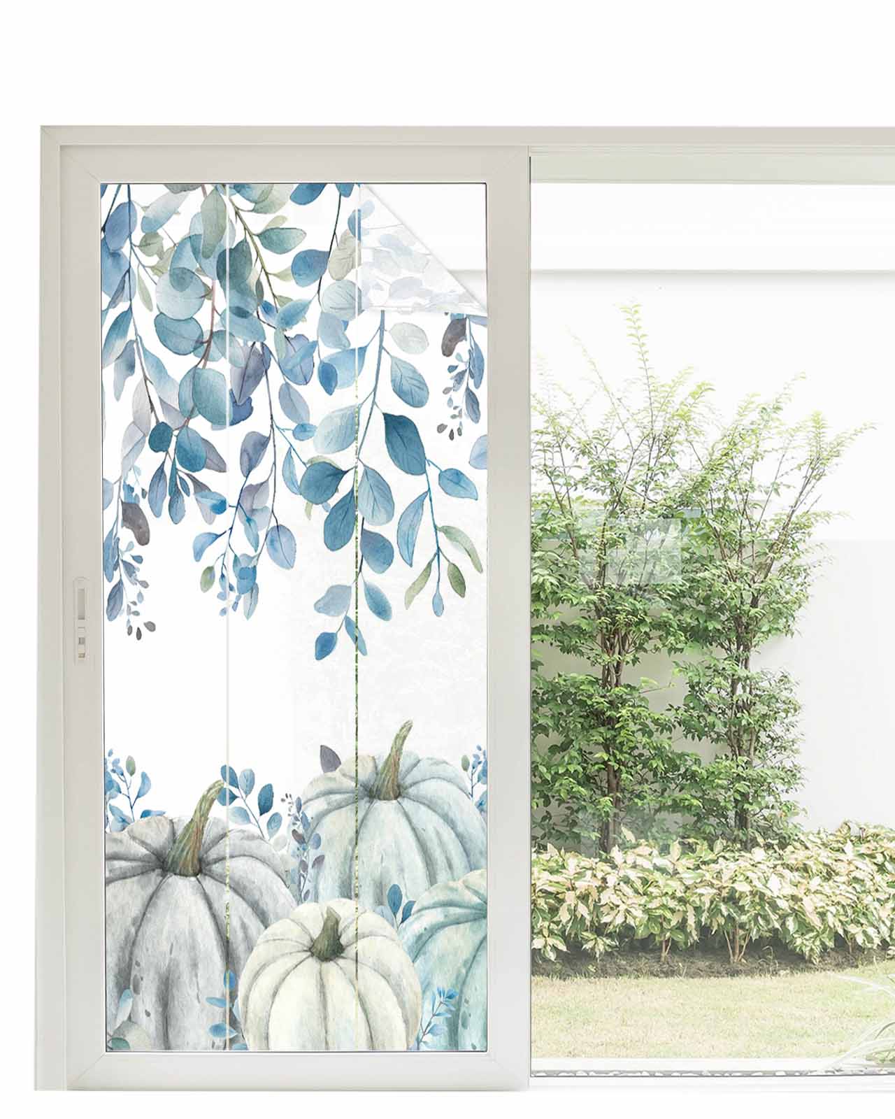 Window Privacy Film,Sky Blue Fall Sun Blocking Window Tint Film Heat ...
