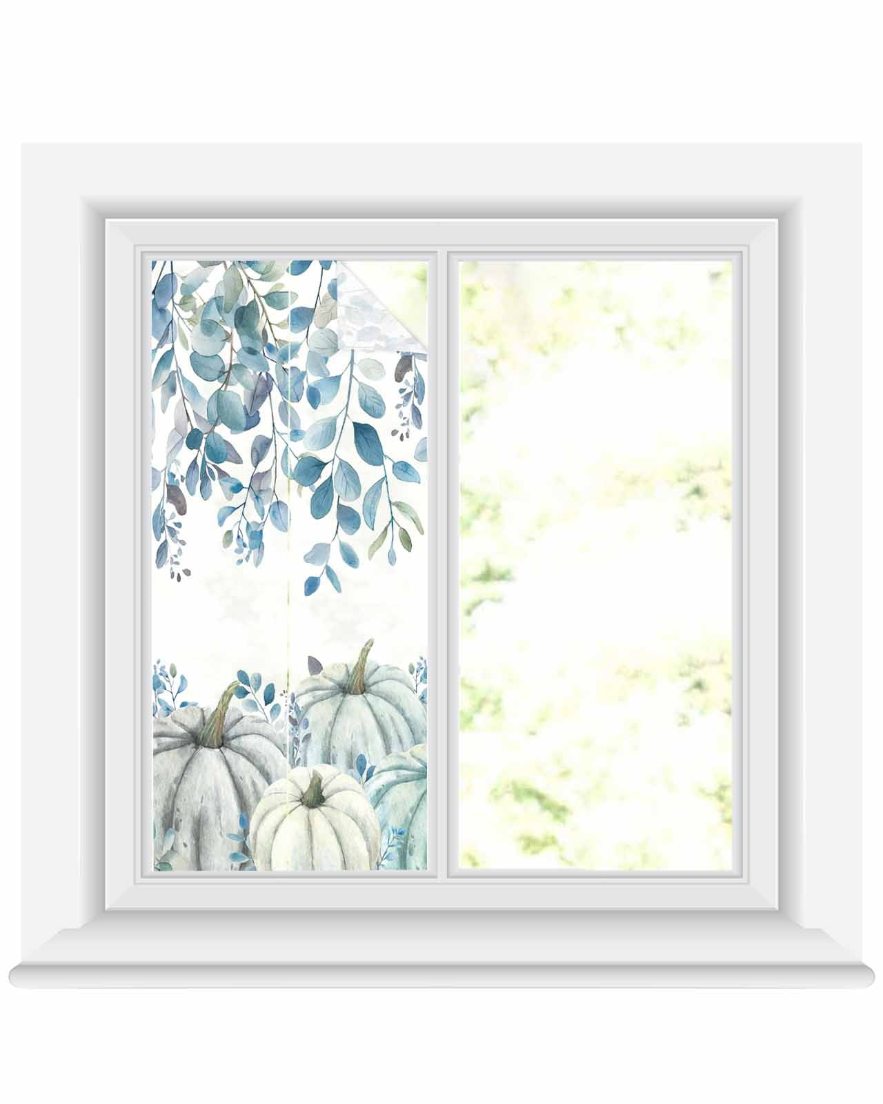 Window Privacy Film,Sky Blue Fall Sun Blocking Window Tint Film Heat ...