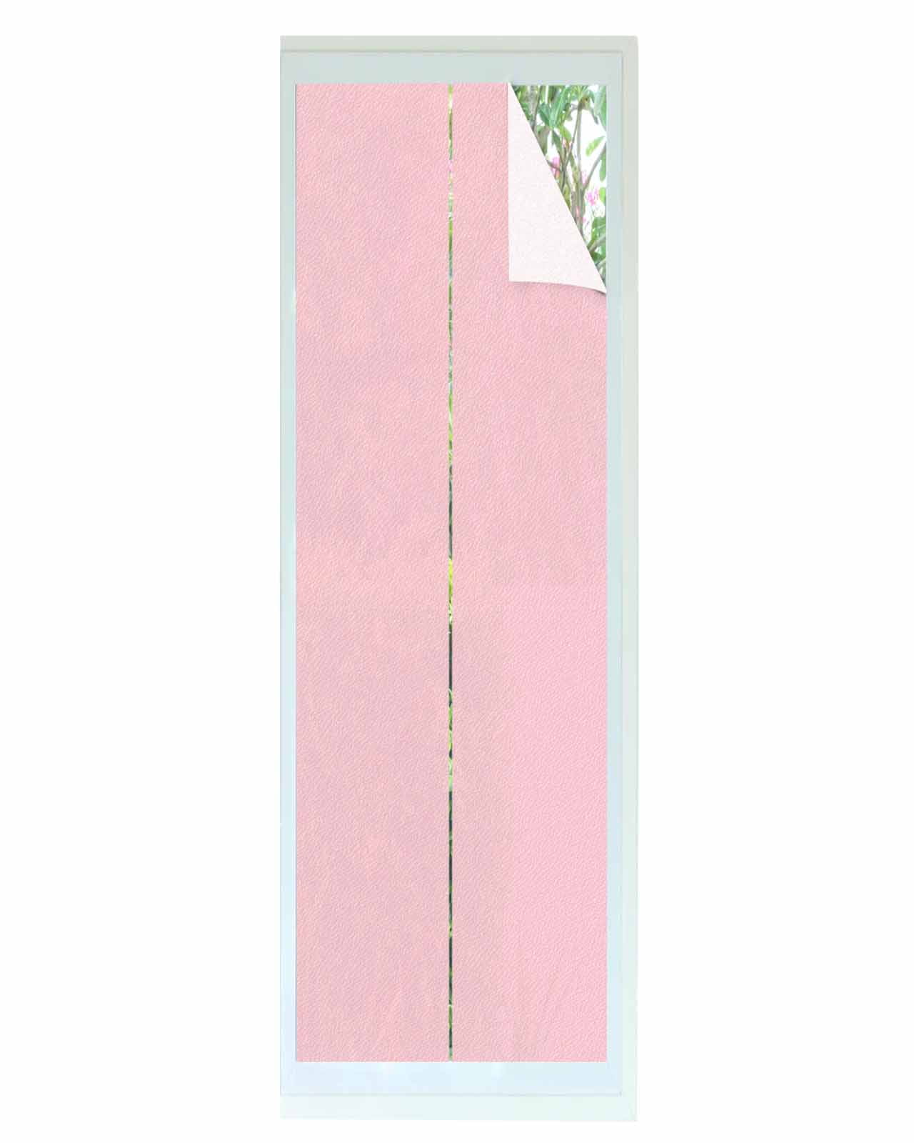 Window Privacy Film Solid Pink Stained Glass Window Film Decorative Sun ...