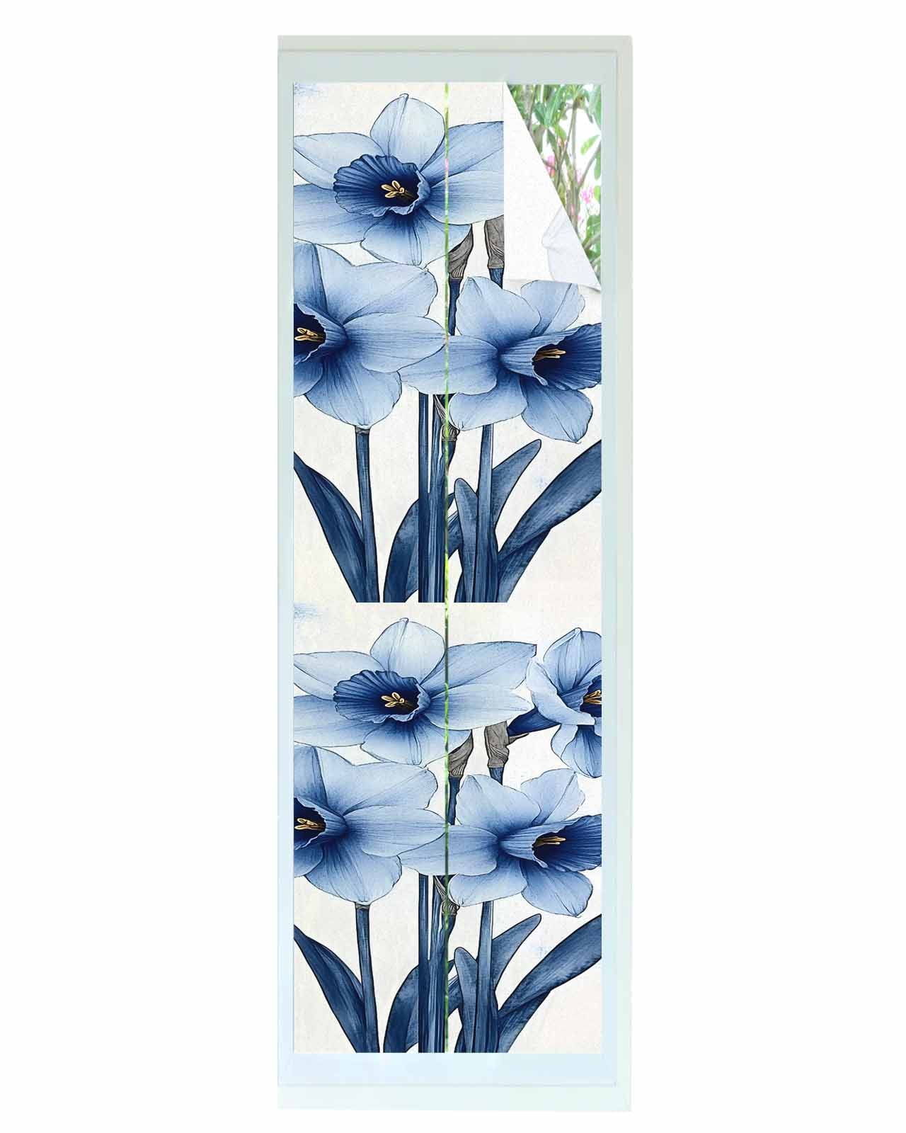 Window Privacy Film Spring Blooms Botanicals Stained Glass Window Film ...