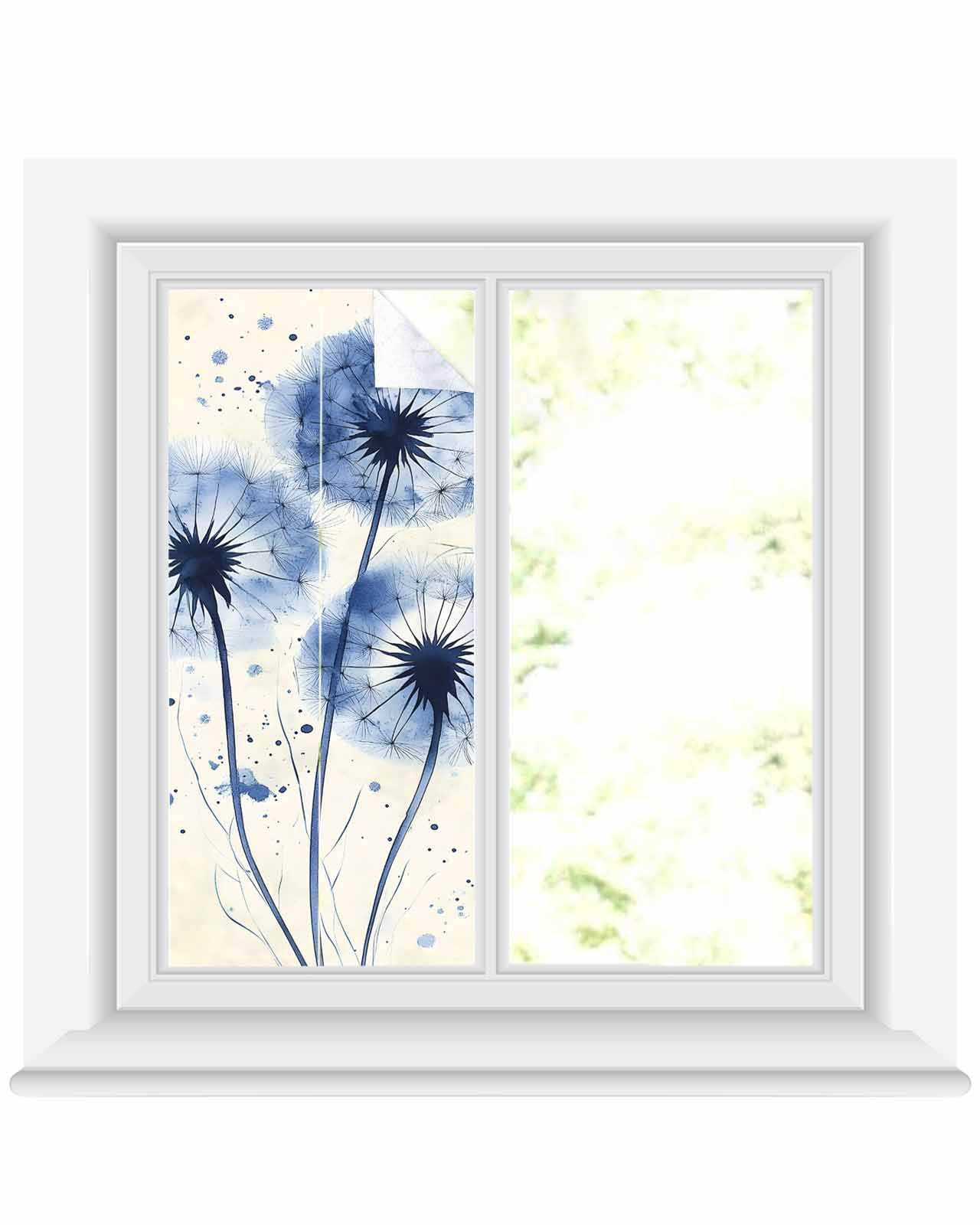 Window Privacy Film Spring Dandelion Stained Glass Window Film ...