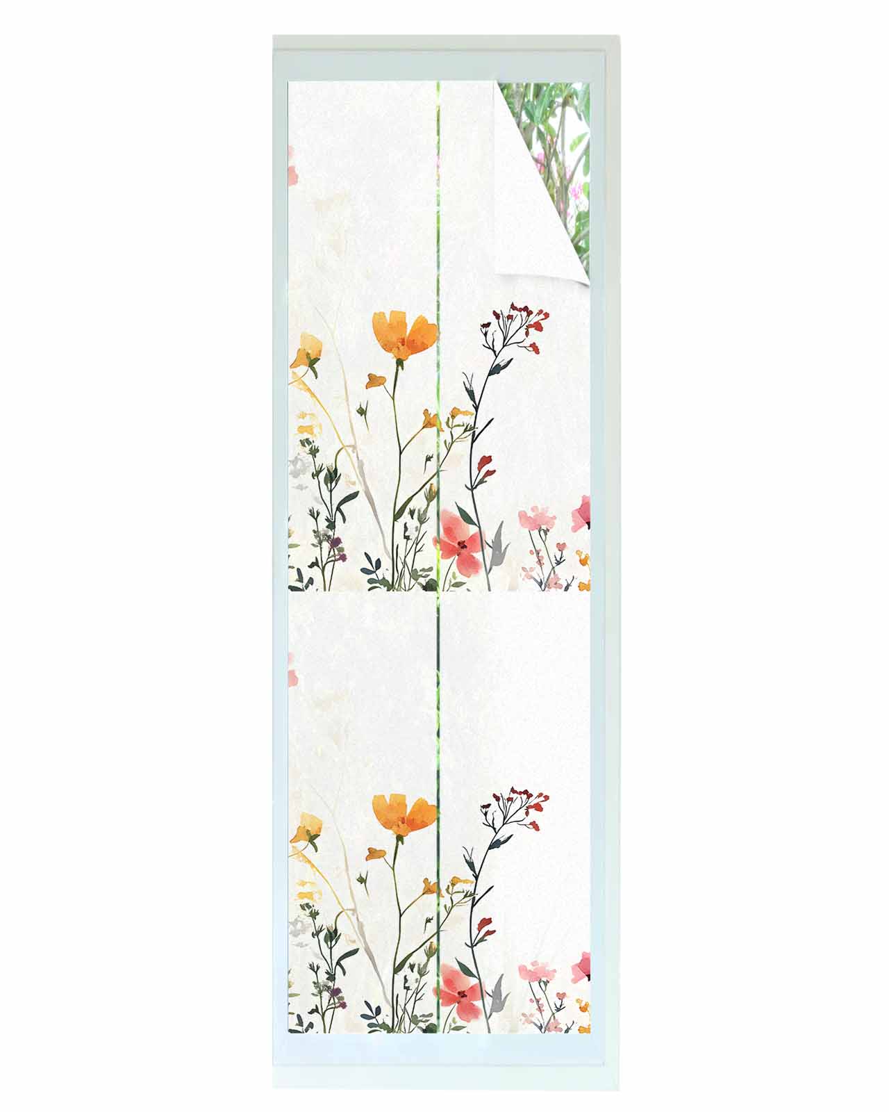 Window Privacy Film Spring Floral Stained Glass Window Film Decorative ...