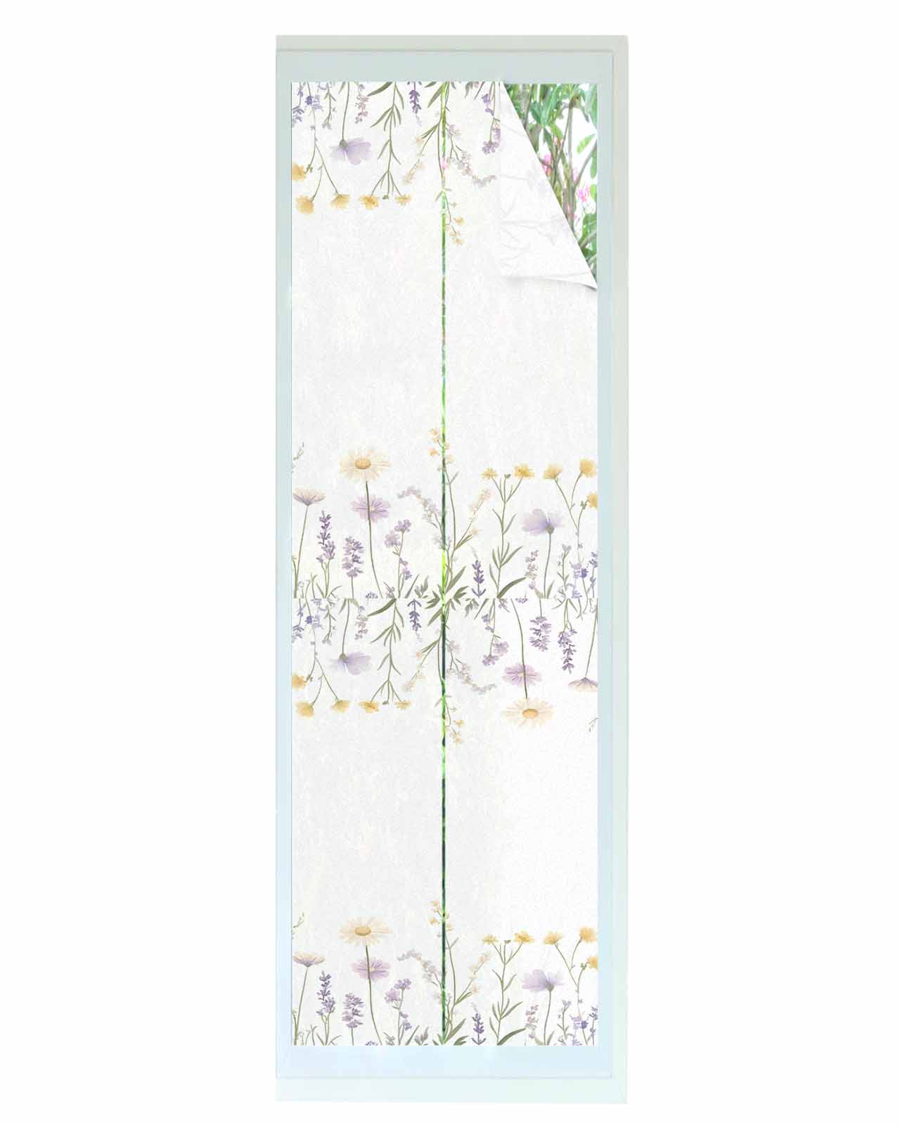 Window Privacy Film Spring Floral Stained Glass Window Film Decorative ...