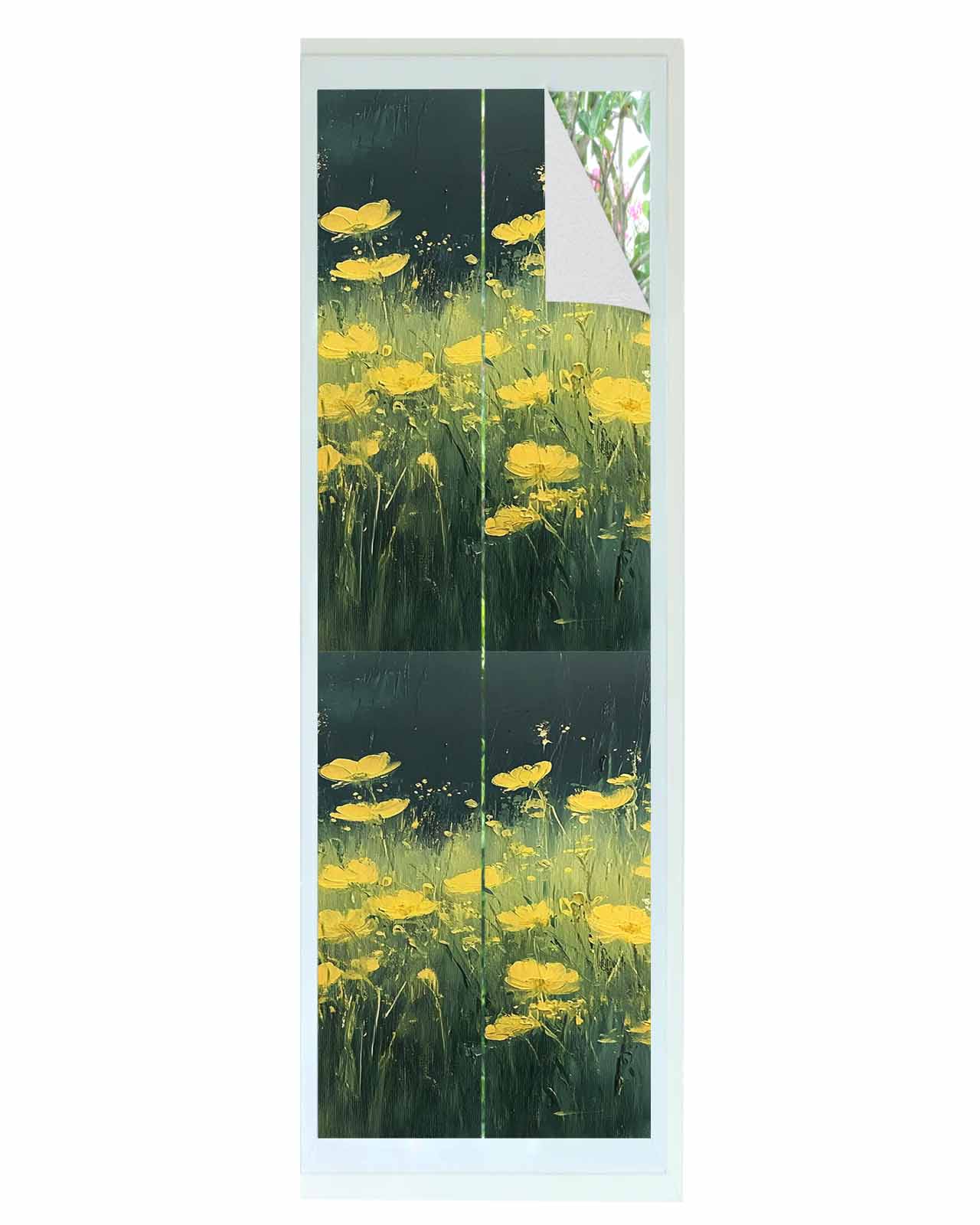 Window Privacy Film Spring Floral Stained Glass Window Film Decorative ...