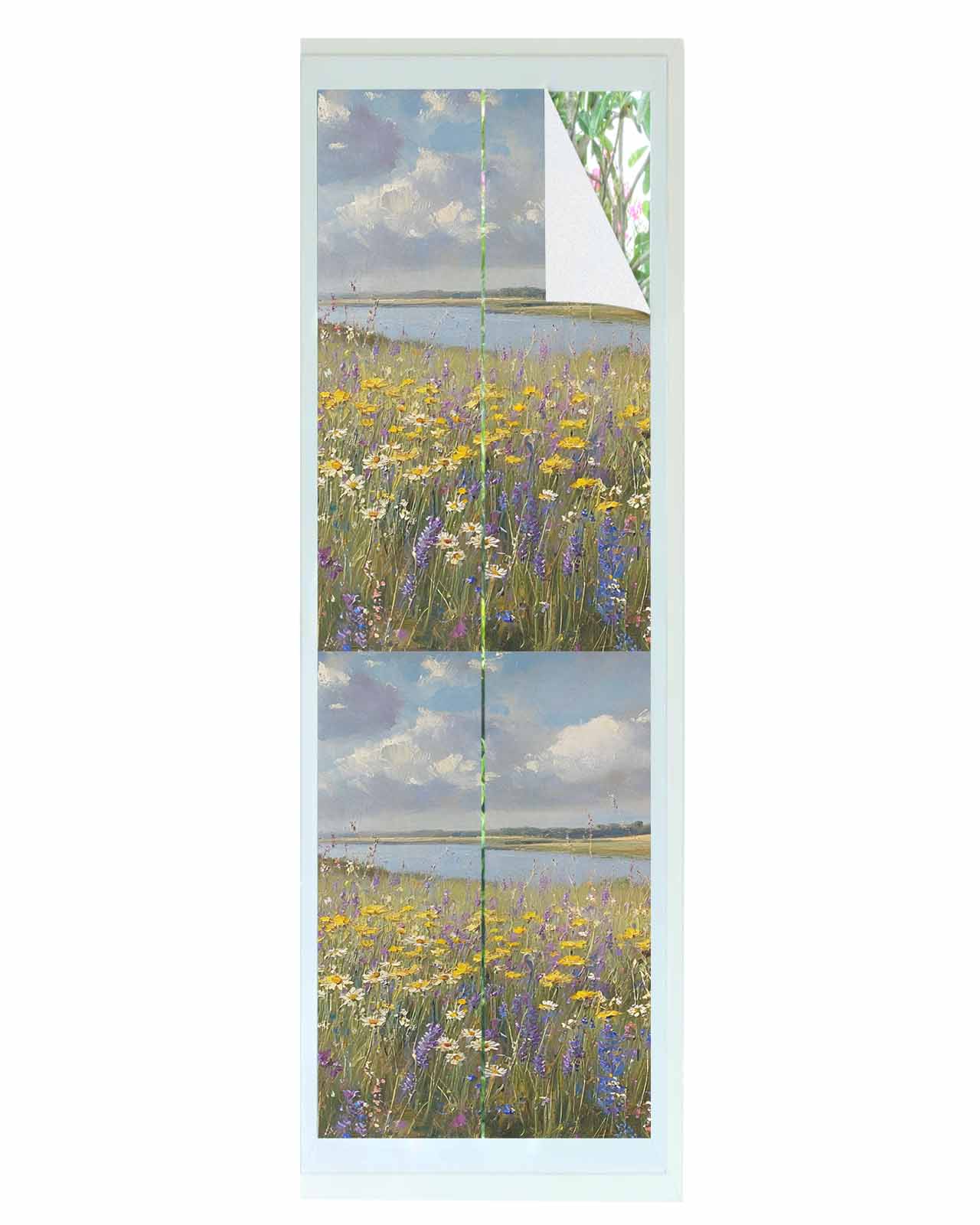 Window Privacy Film Spring Floral Stained Glass Window Film Decorative ...