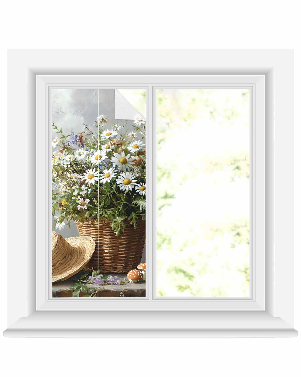 Window Privacy Film Spring Floral Stained Glass Window Film Decorative ...