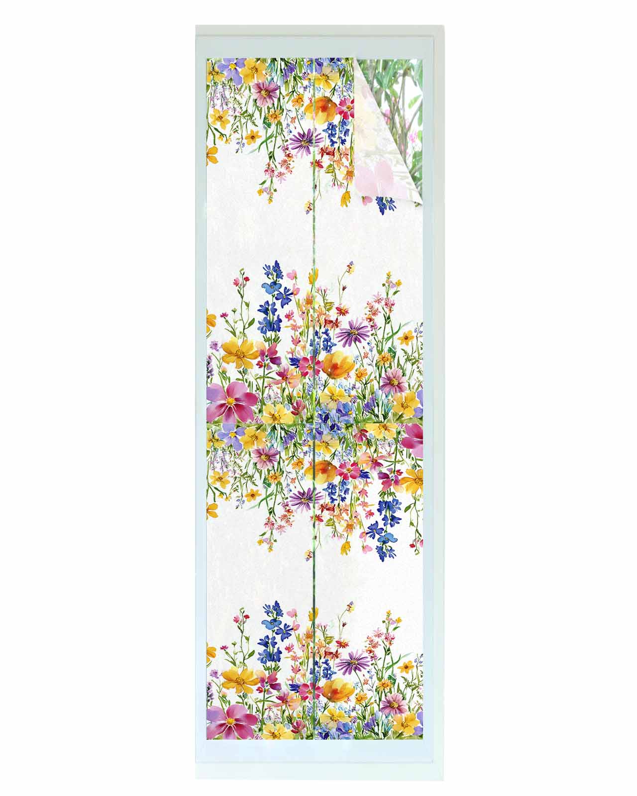 Window Privacy Film Spring Floral Stained Glass Window Film Decorative ...