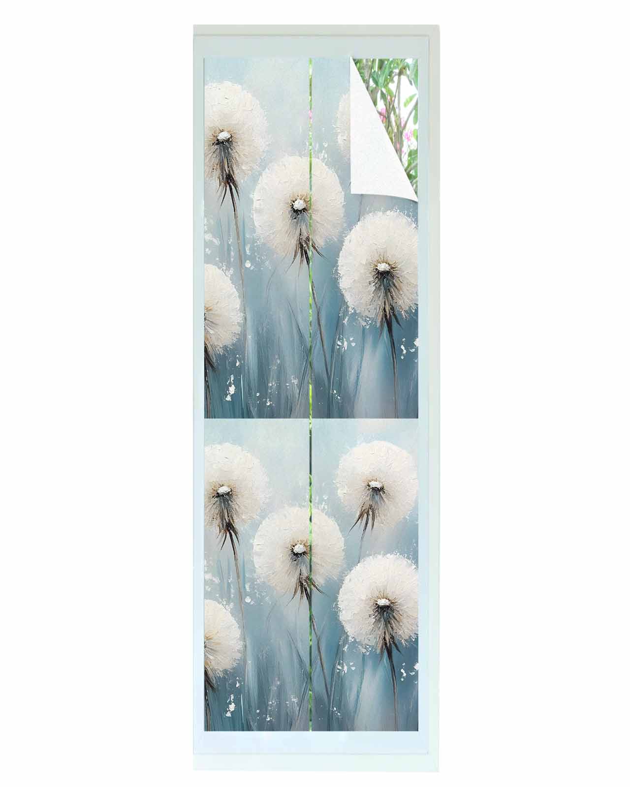 Window Privacy Film Spring Floral Stained Glass Window Film Decorative ...